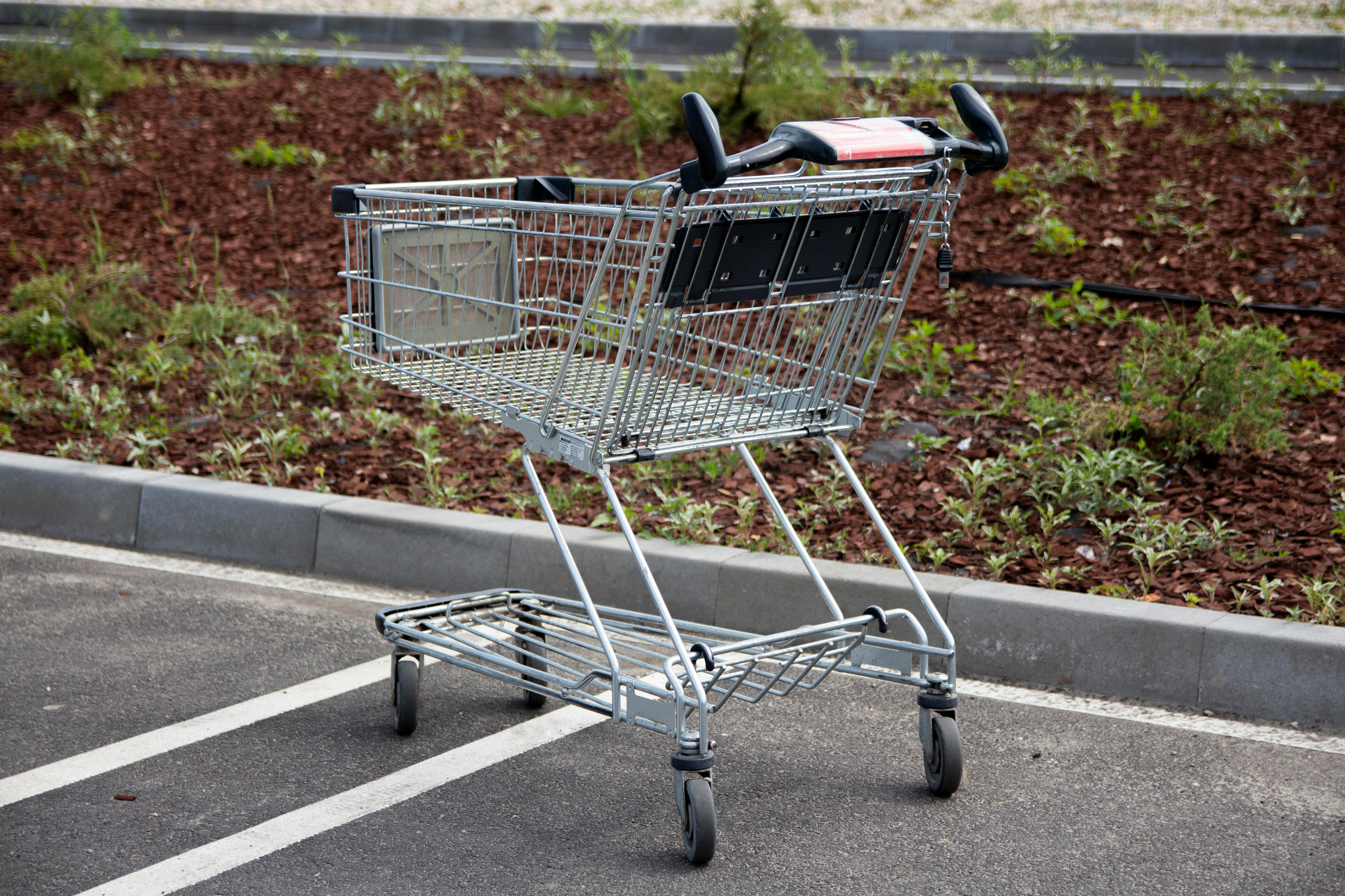 Photo of a Shopping Cart at the Parking Lot · Free Stock Photo