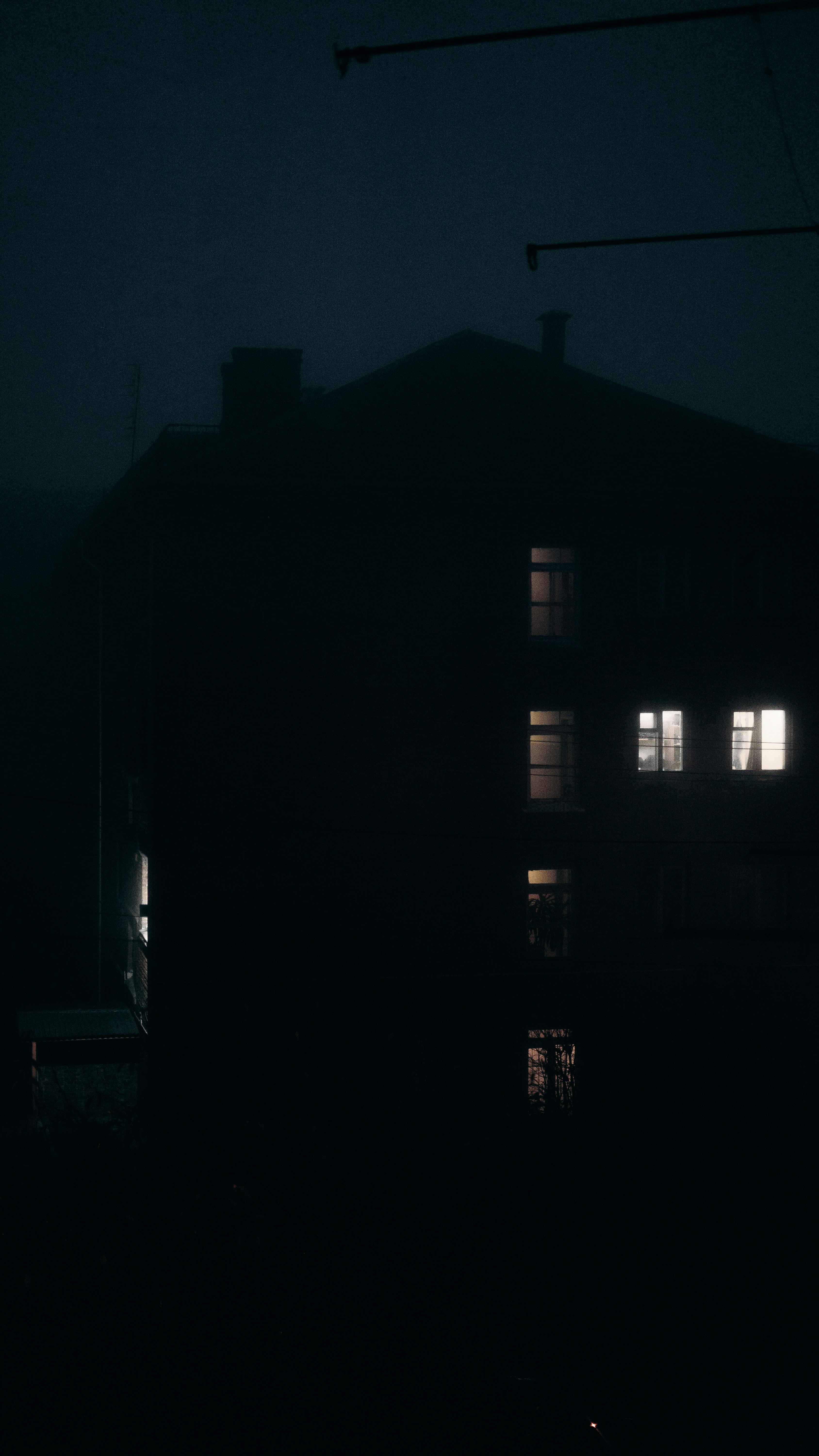 Photograph of a House with Lights During the Night · Free Stock Photo