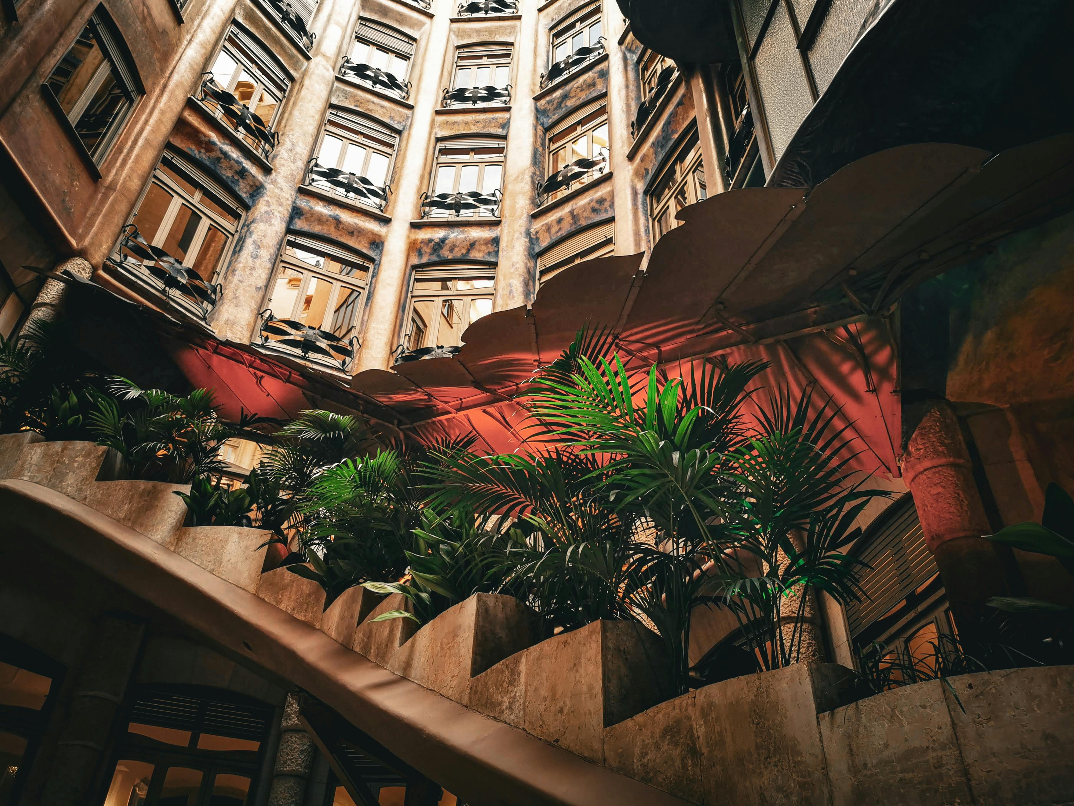 Steps on Inner Court of Residential Building · Free Stock Photo
