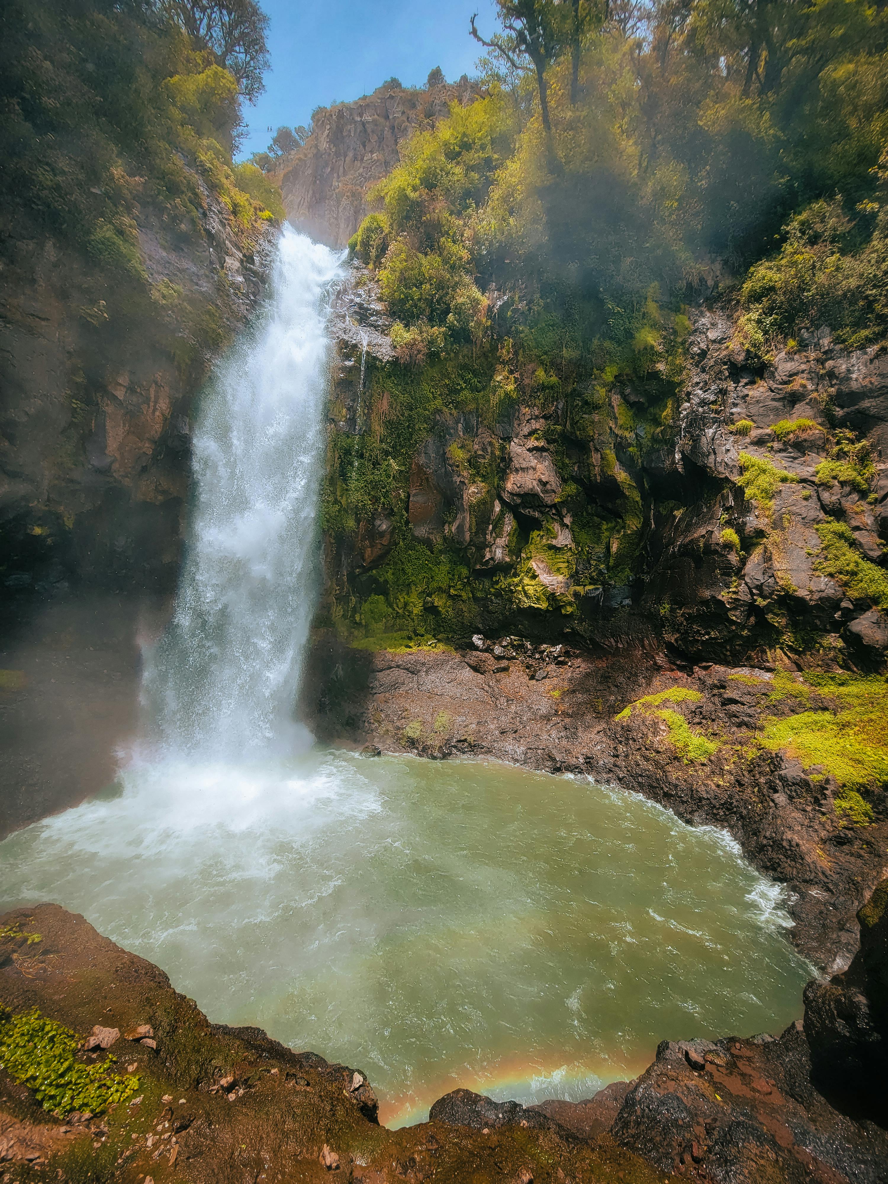 Waterfall on Cliff in Nature · Free Stock Photo