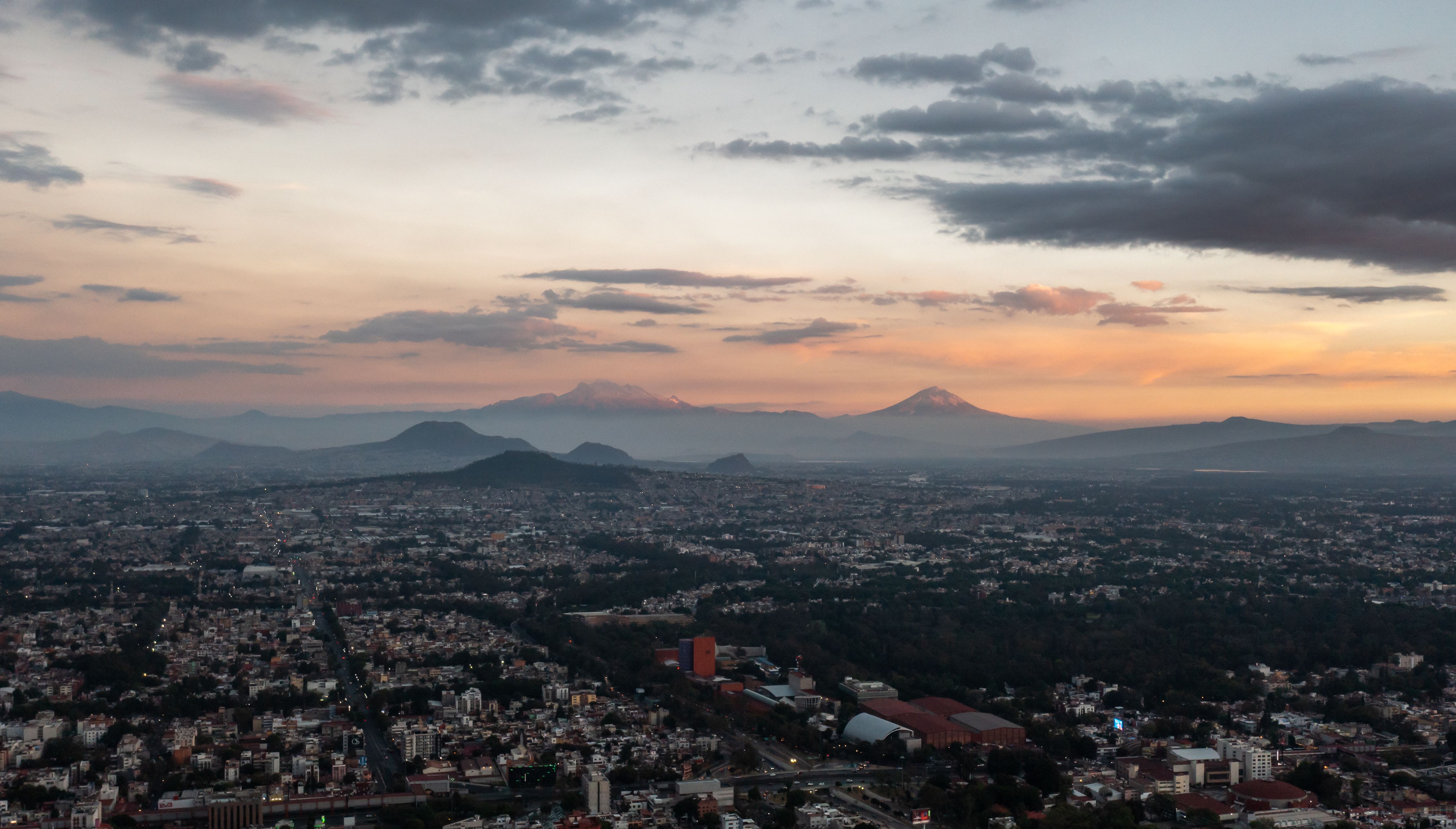 Aerial View of Cityscape during Sunset · Free Stock Photo