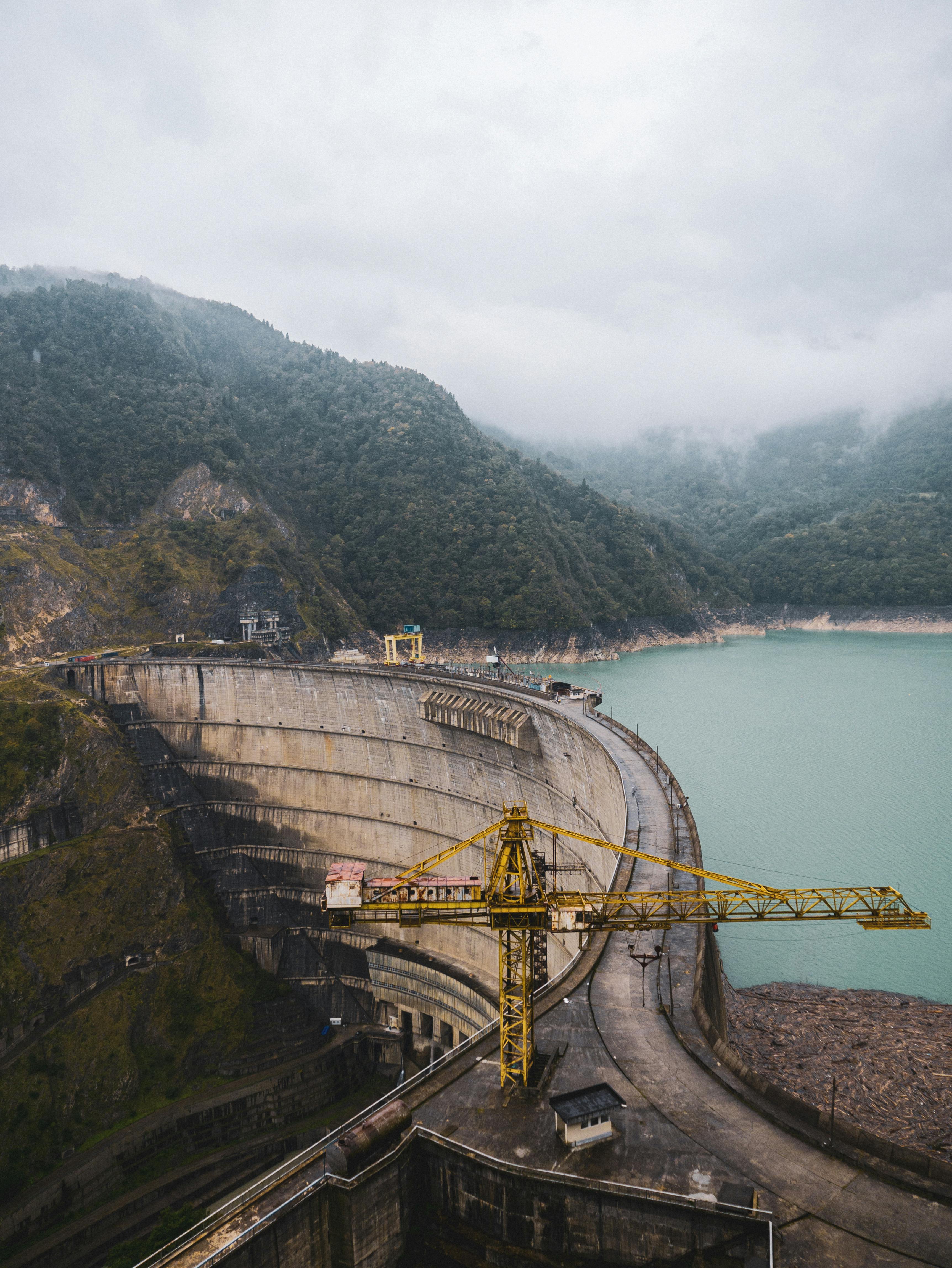 Birds Eye View of the Enguri Dam in Tsalenjikha, Georgia · Free Stock Photo