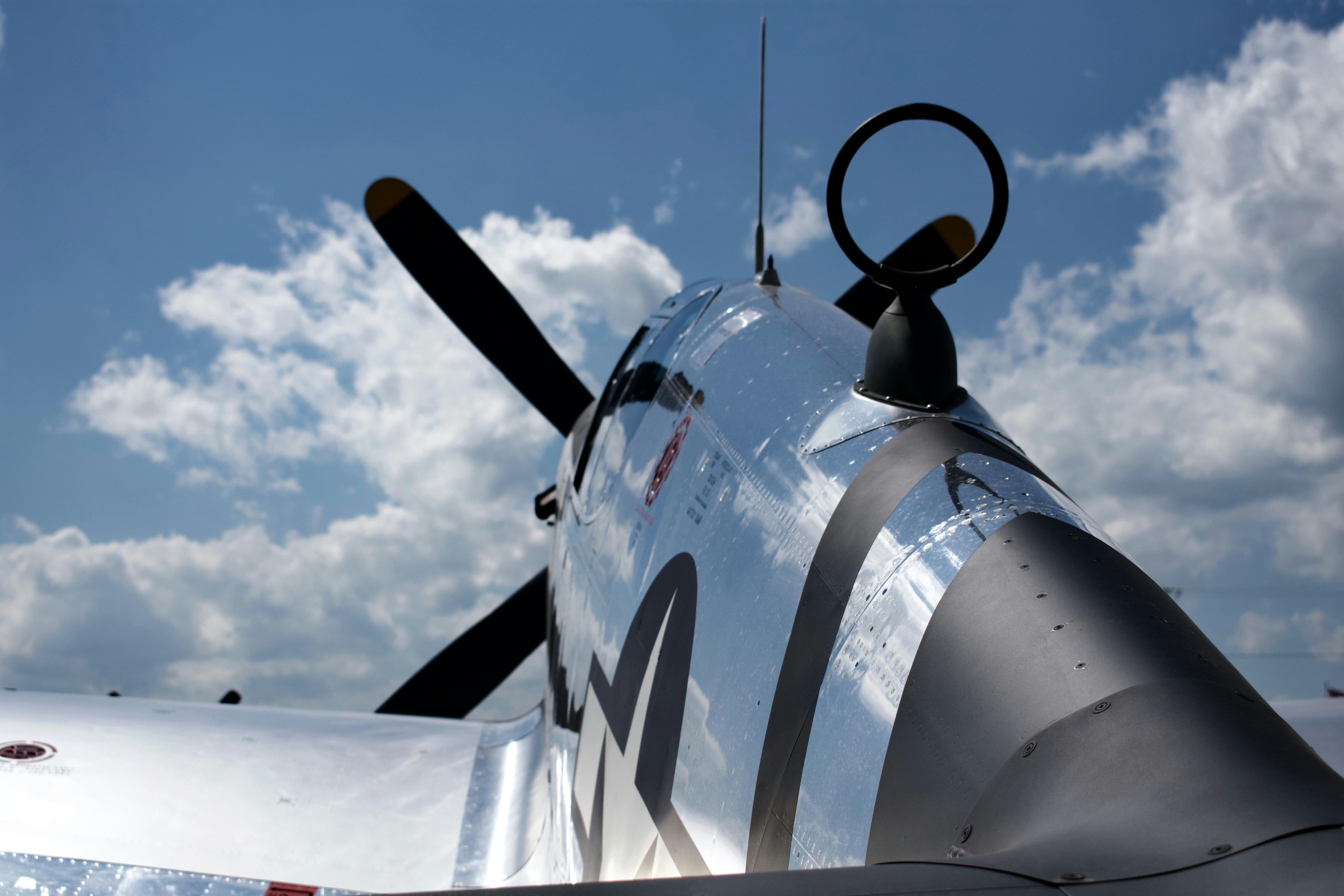 Gray Aircraft in Close Up Shot · Free Stock Photo