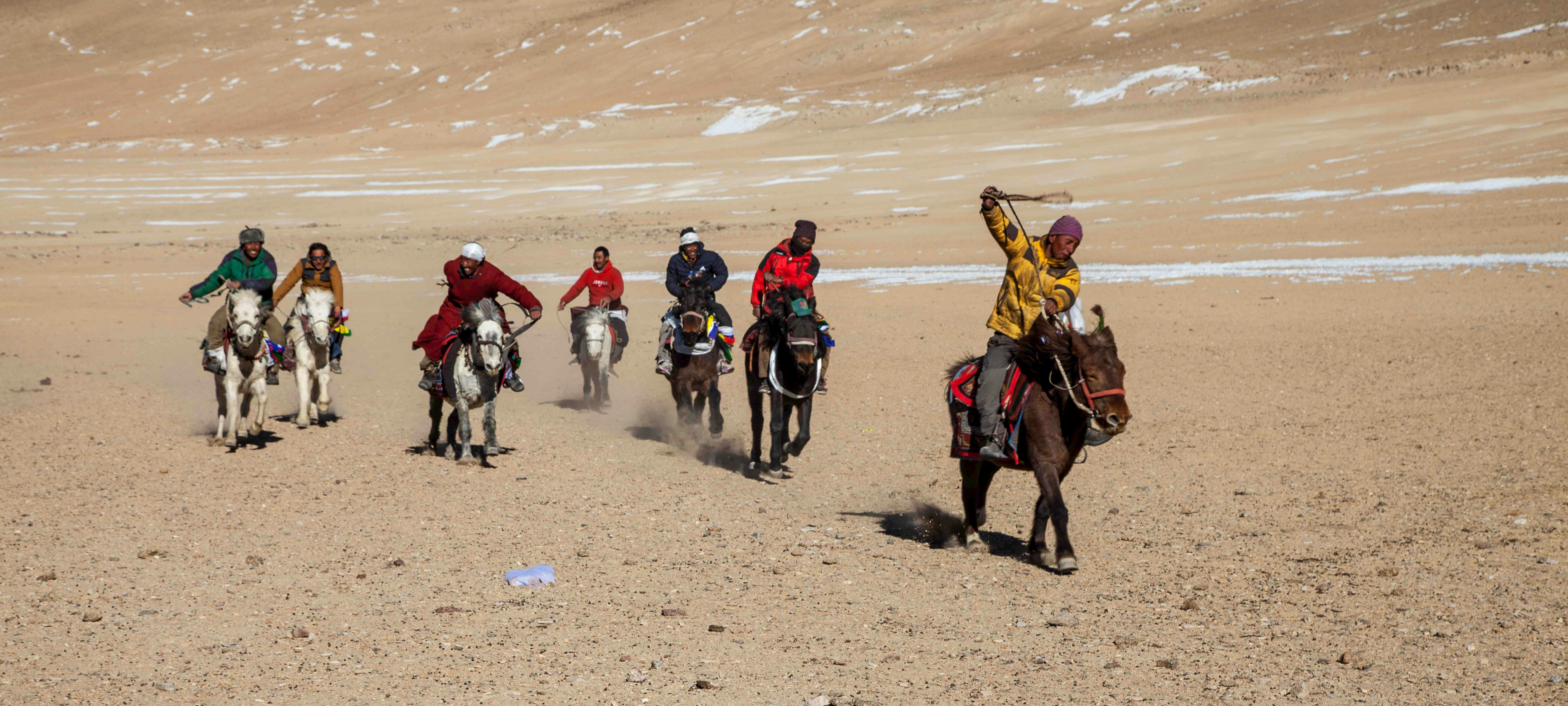 Men Riding on Mules in a Desert · Free Stock Photo