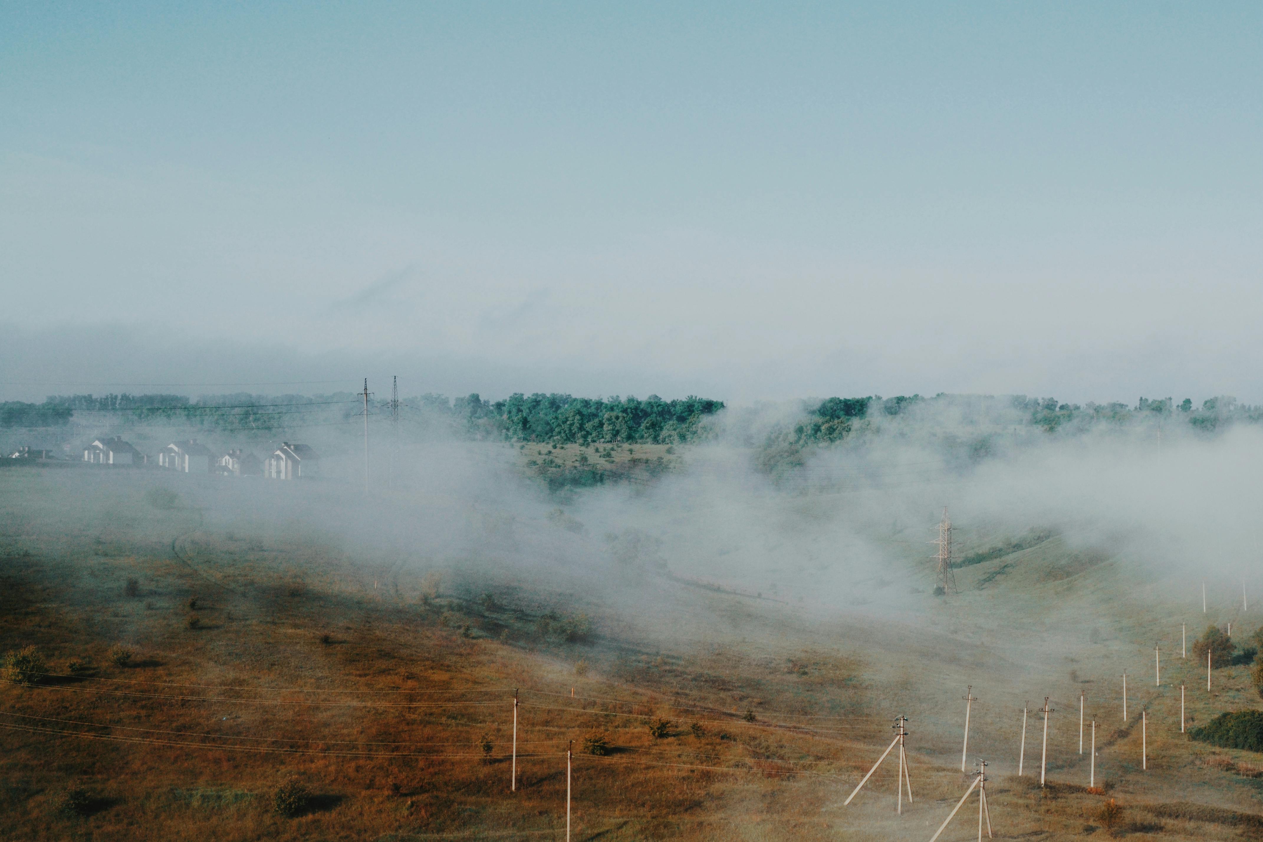 Aerial View of a Foggy Land · Free Stock Photo