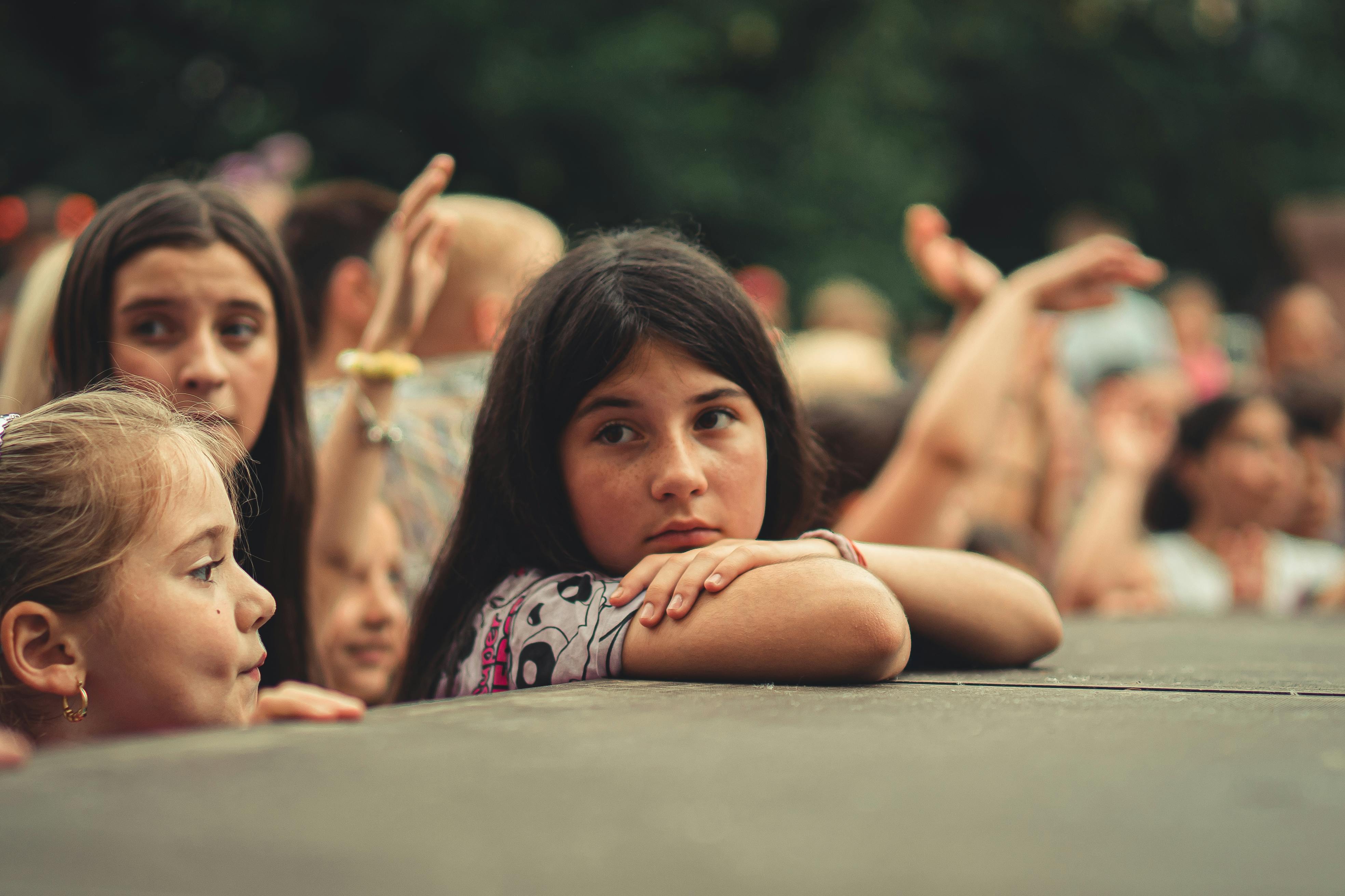 Girl Crossing a Stream · Free Stock Photo