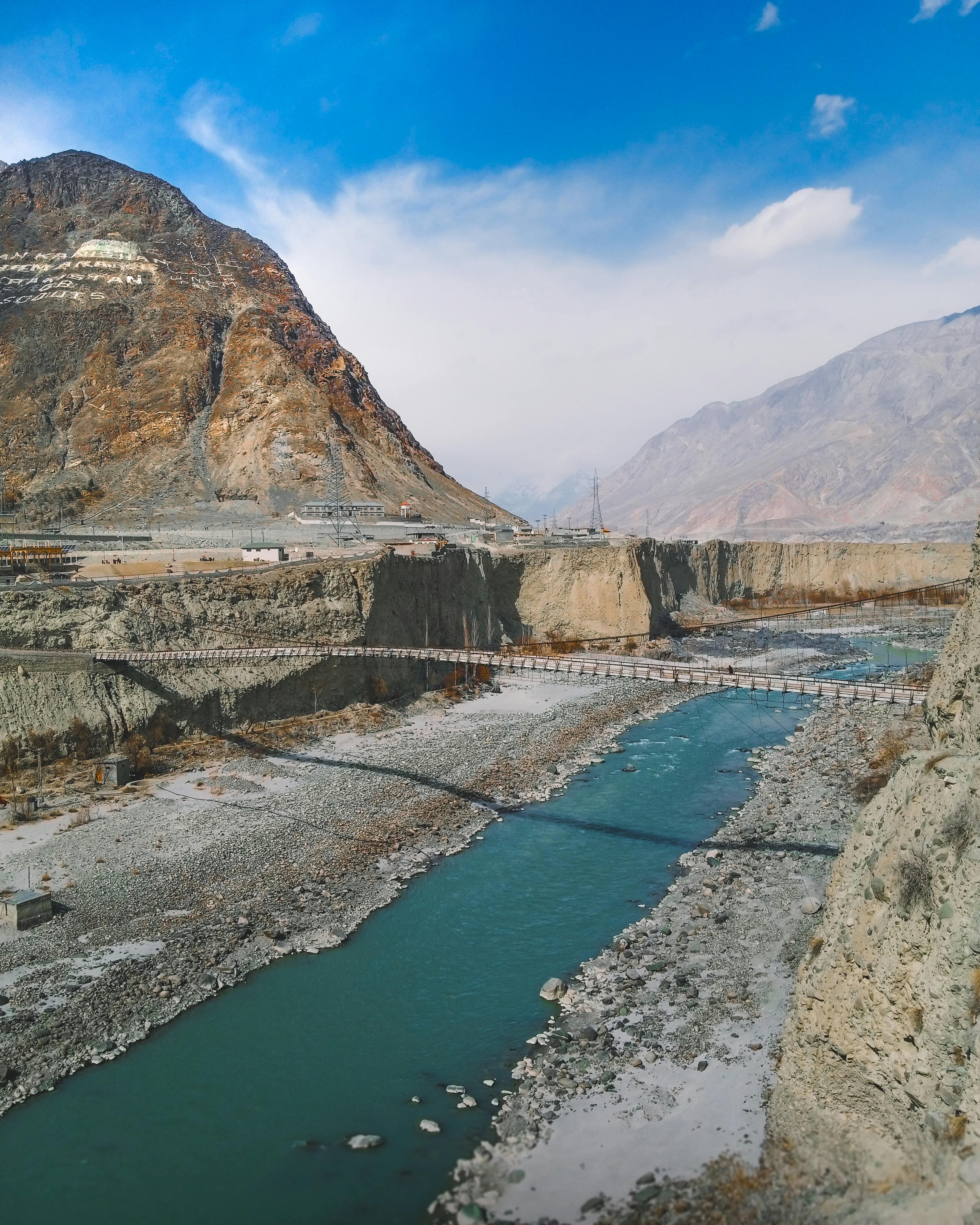 The Danyore Suspension Bridge in Gilgit-Baltisan, Pakistan · Free Stock ...