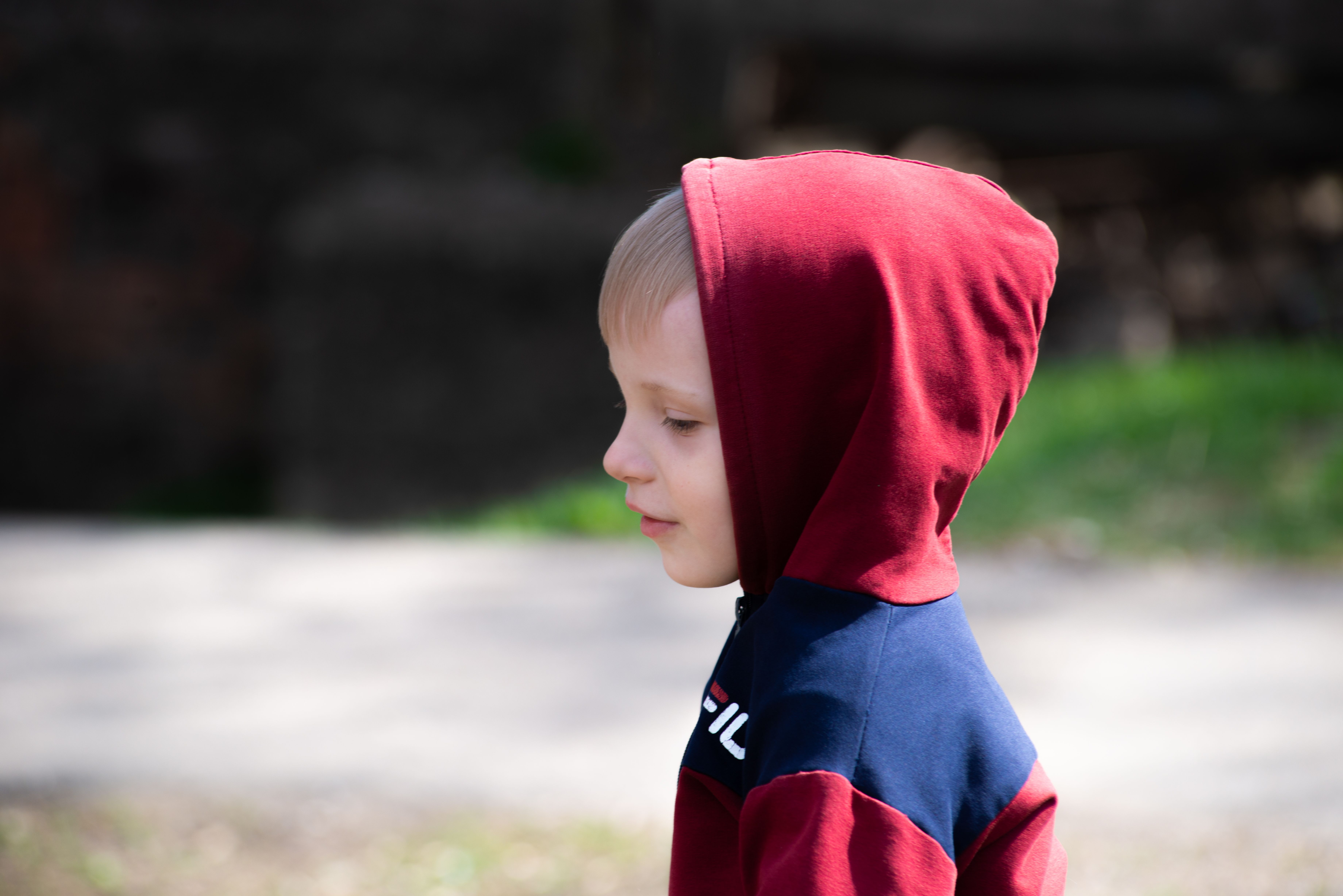 A Boy in Red and Blue Hoodie Jacket · Free Stock Photo