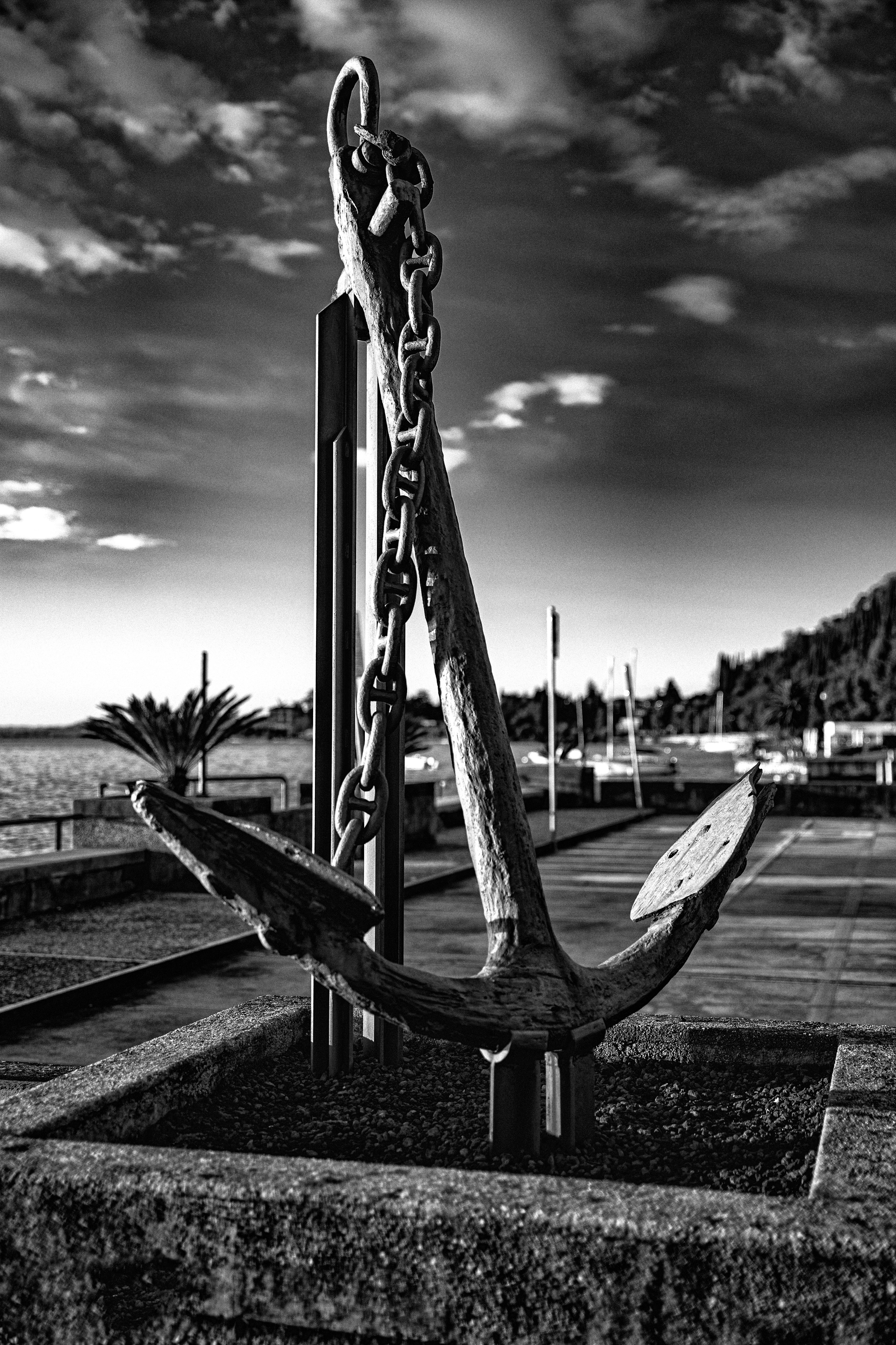 Grayscale Photograph of an Anchor · Free Stock Photo