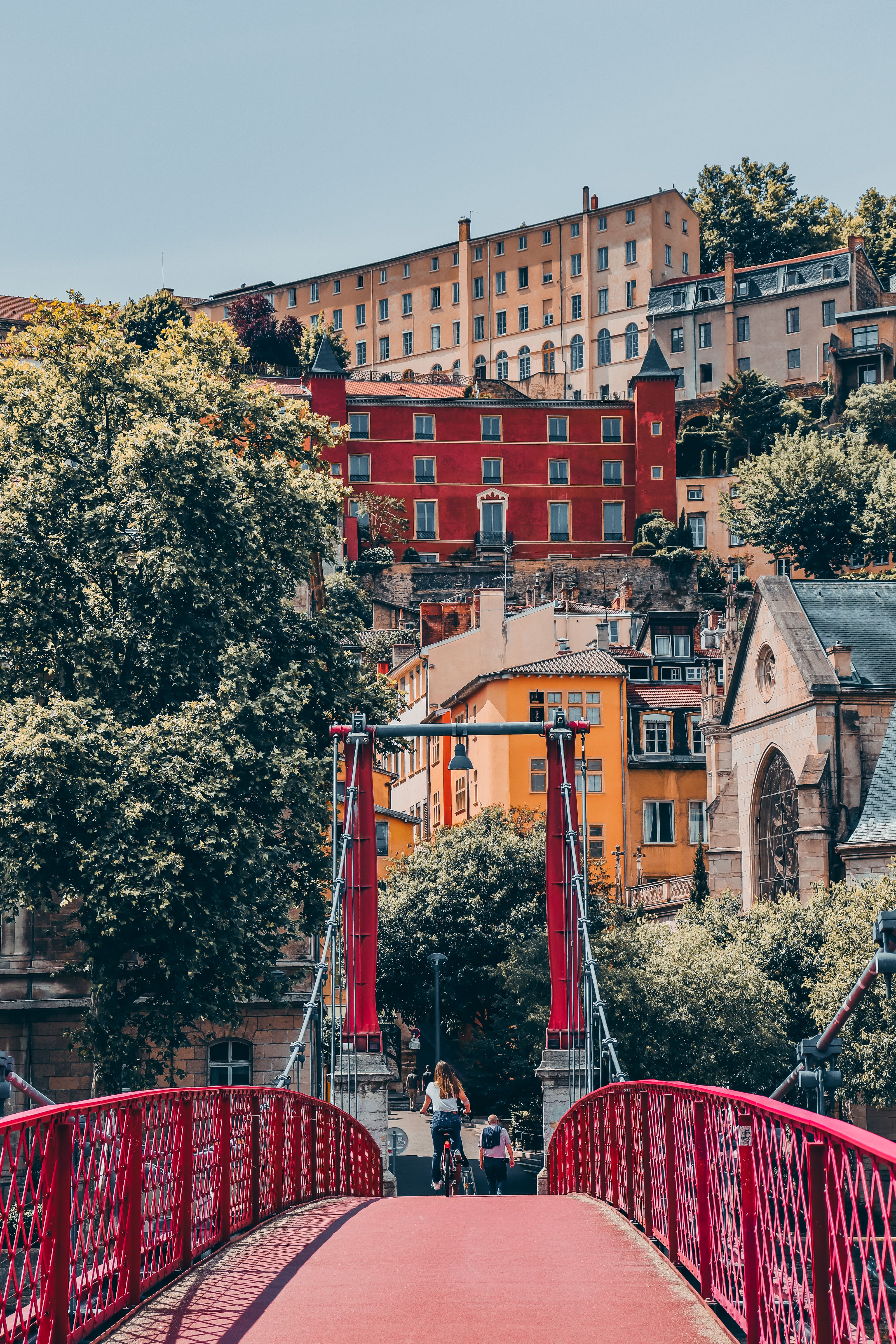 Red Bridge Beside the Green Trees · Free Stock Photo