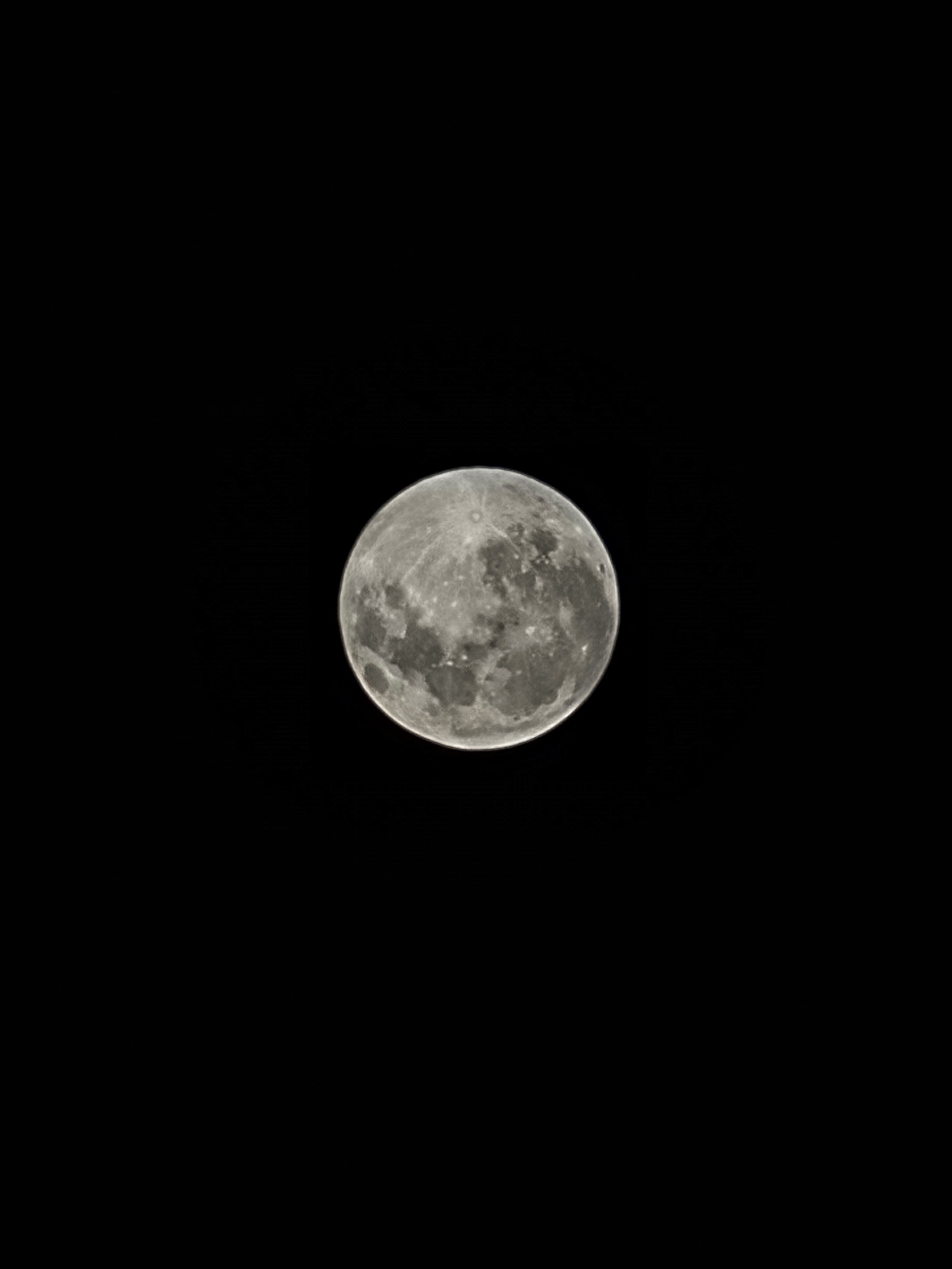 Grayscale Photo of a Full Moon · Free Stock Photo