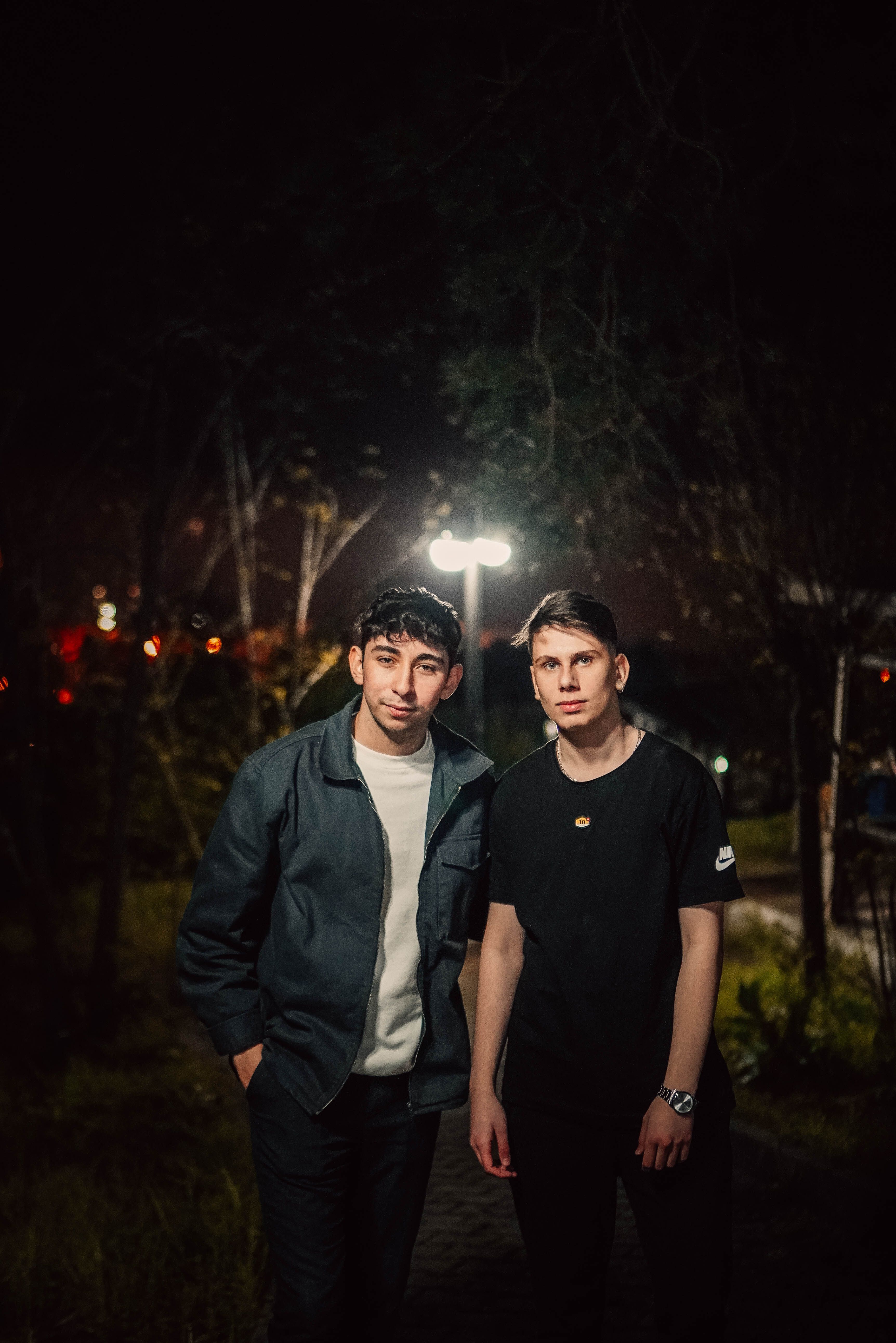 Young Men in the Park at Night · Free Stock Photo
