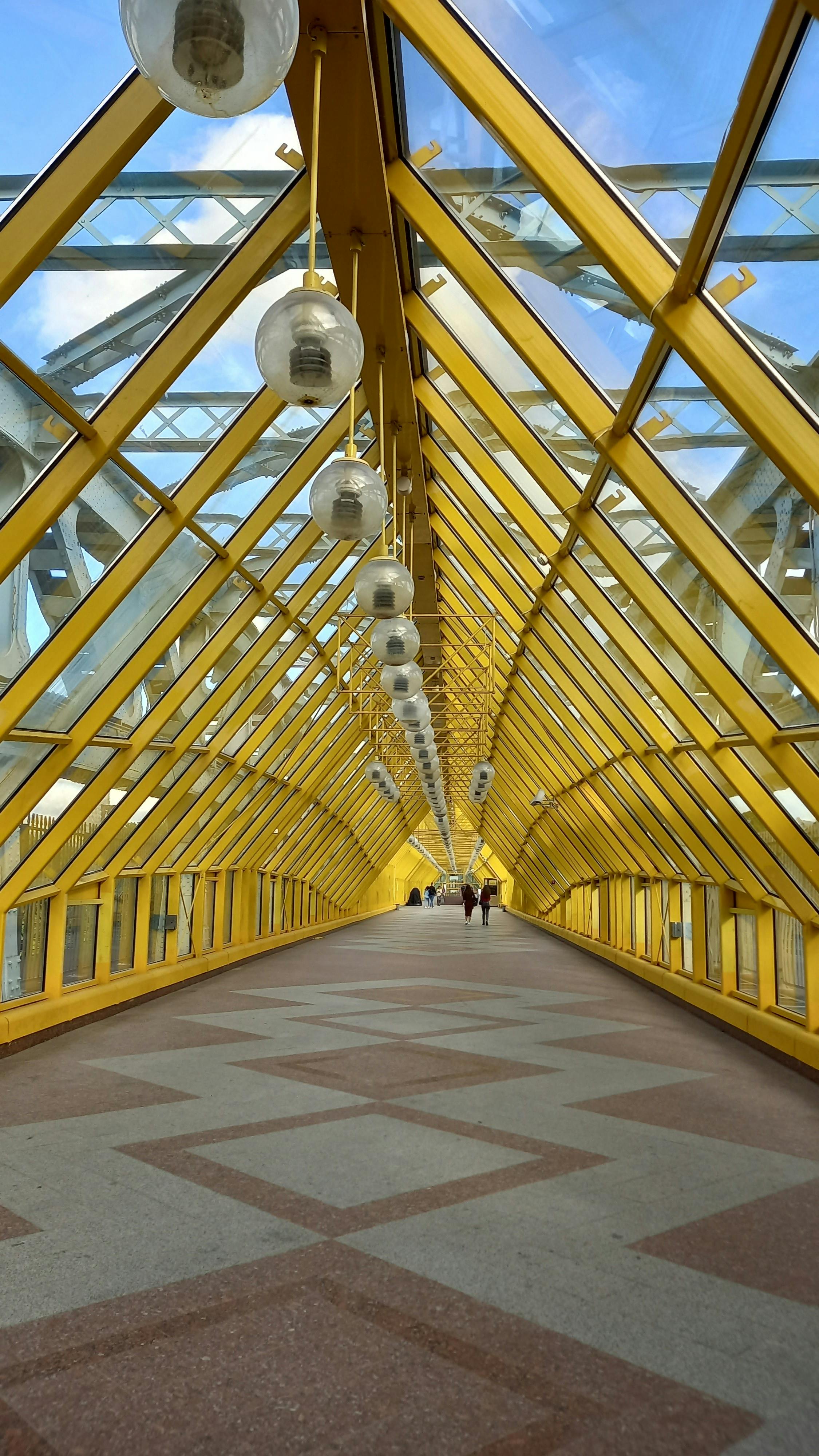 Concrete Bridge with Glass Roof · Free Stock Photo