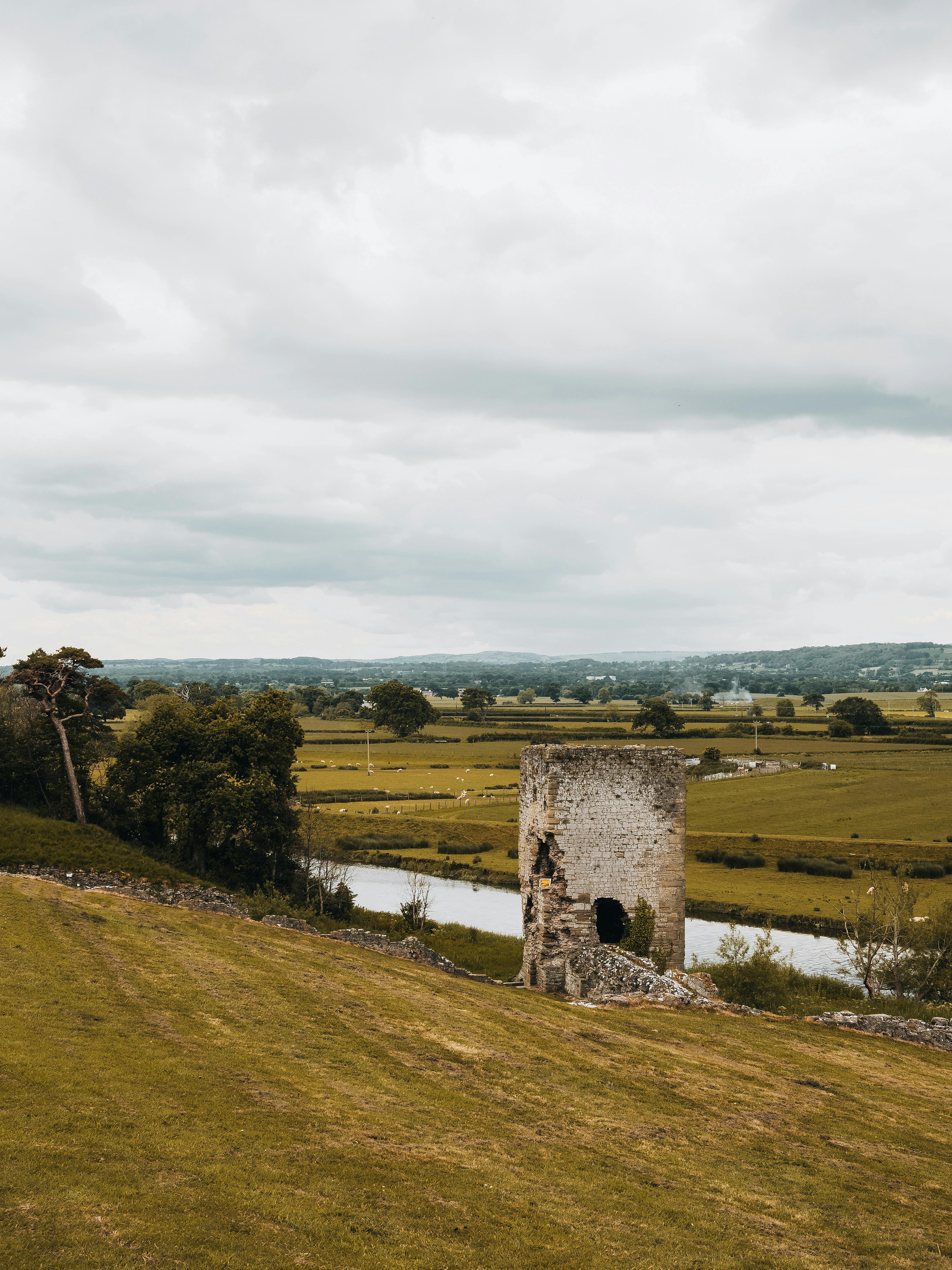 Landscape with Old Ruined Tower · Free Stock Photo