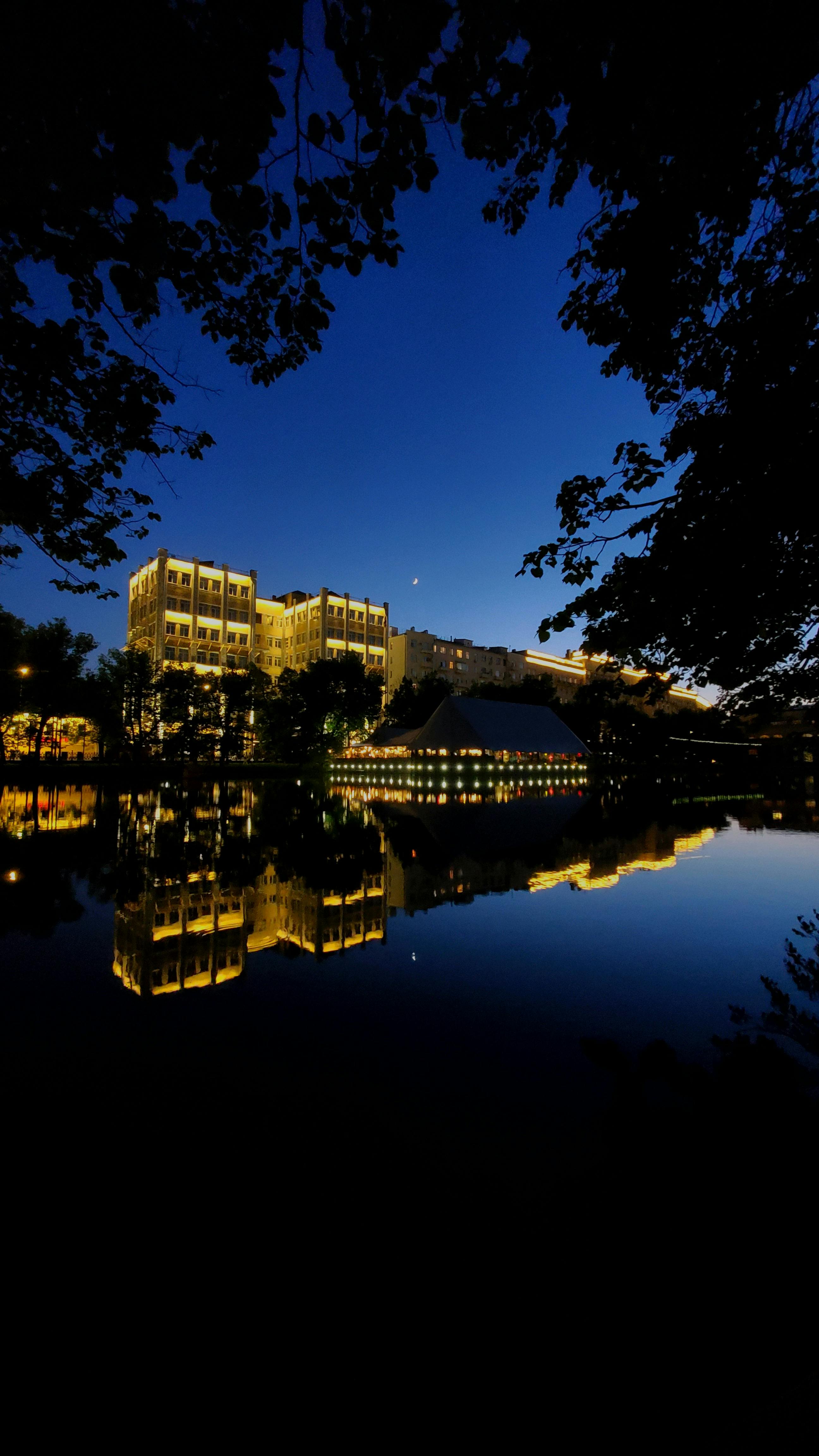 Lights Reflection over Water Surface · Free Stock Photo