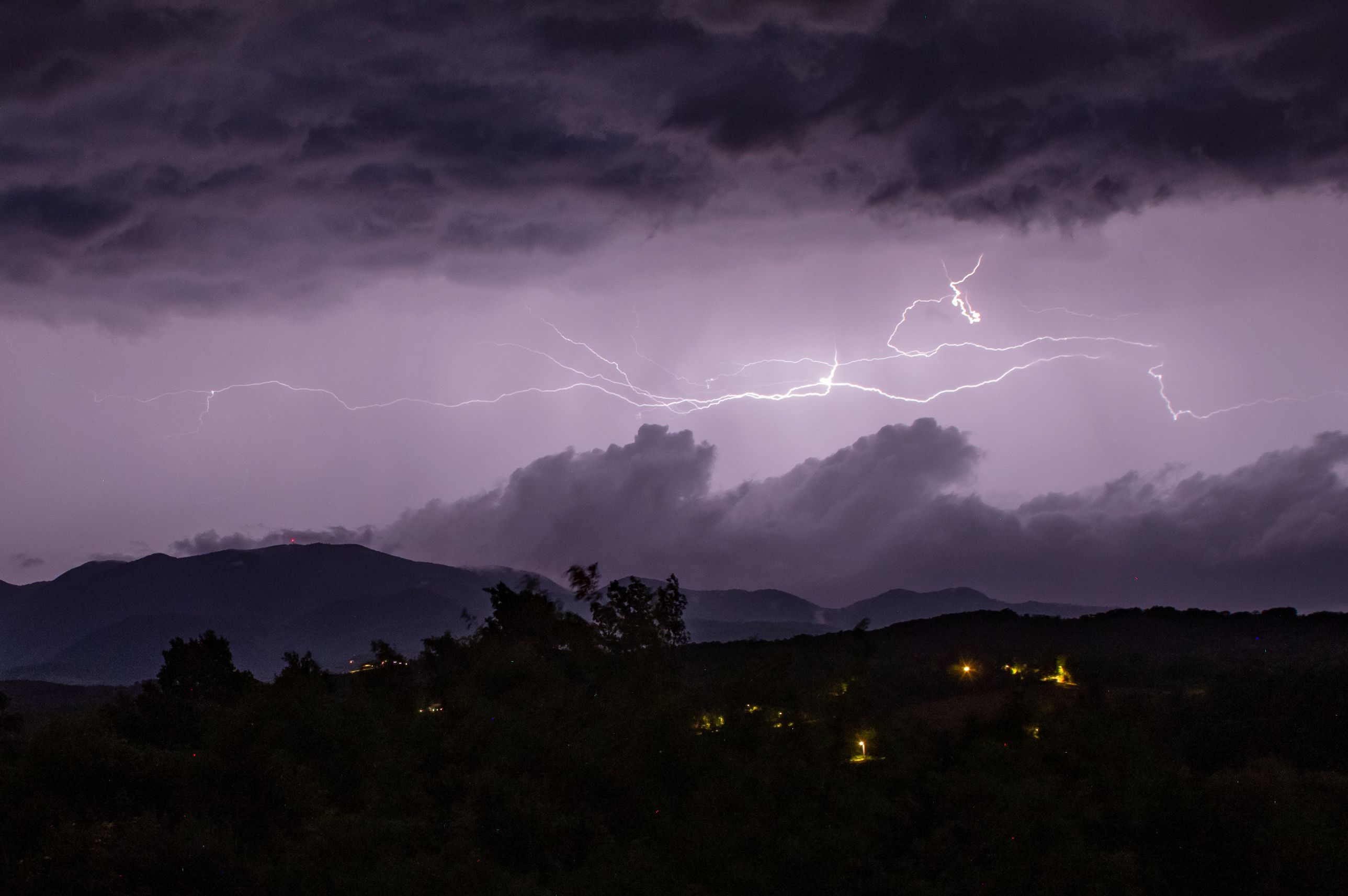 Lightning Bolt from Dark Sky · Free Stock Photo