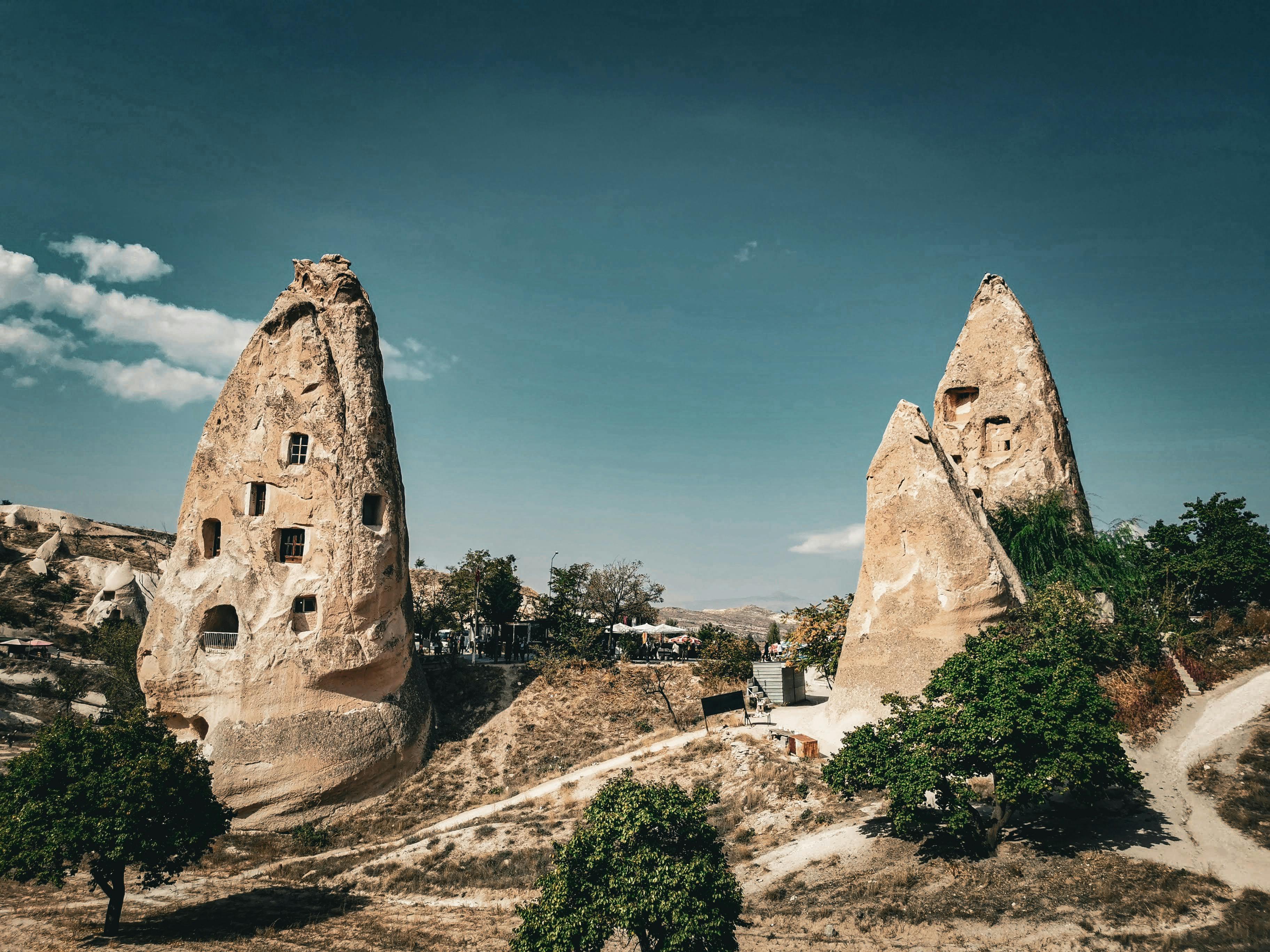 Houses Carved in Rock Formations · Free Stock Photo