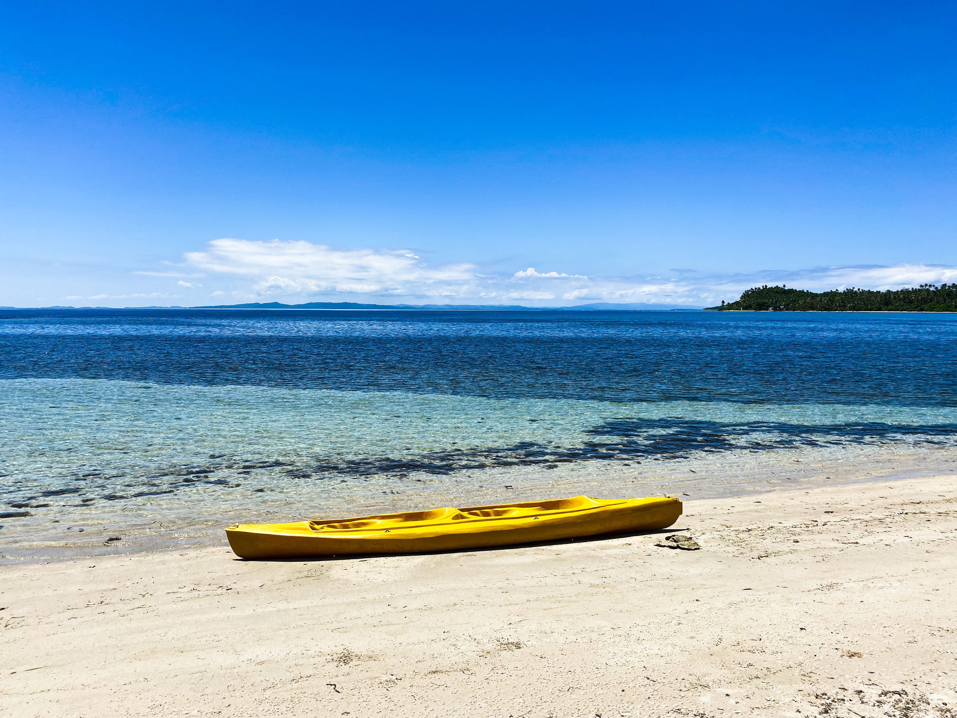 Kayak on White Sand Beach · Free Stock Photo