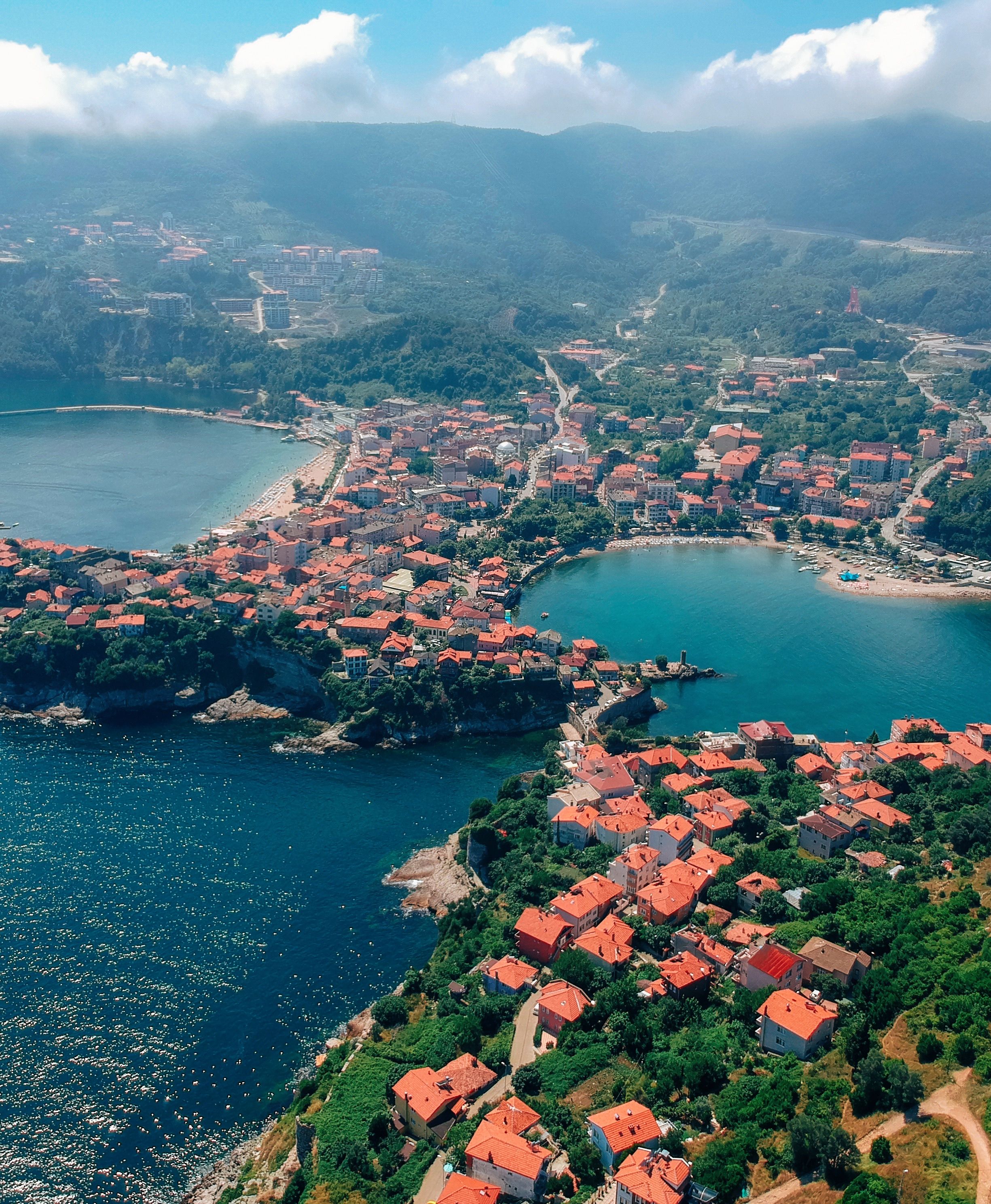 Aerial View of City Near Body of Water · Free Stock Photo