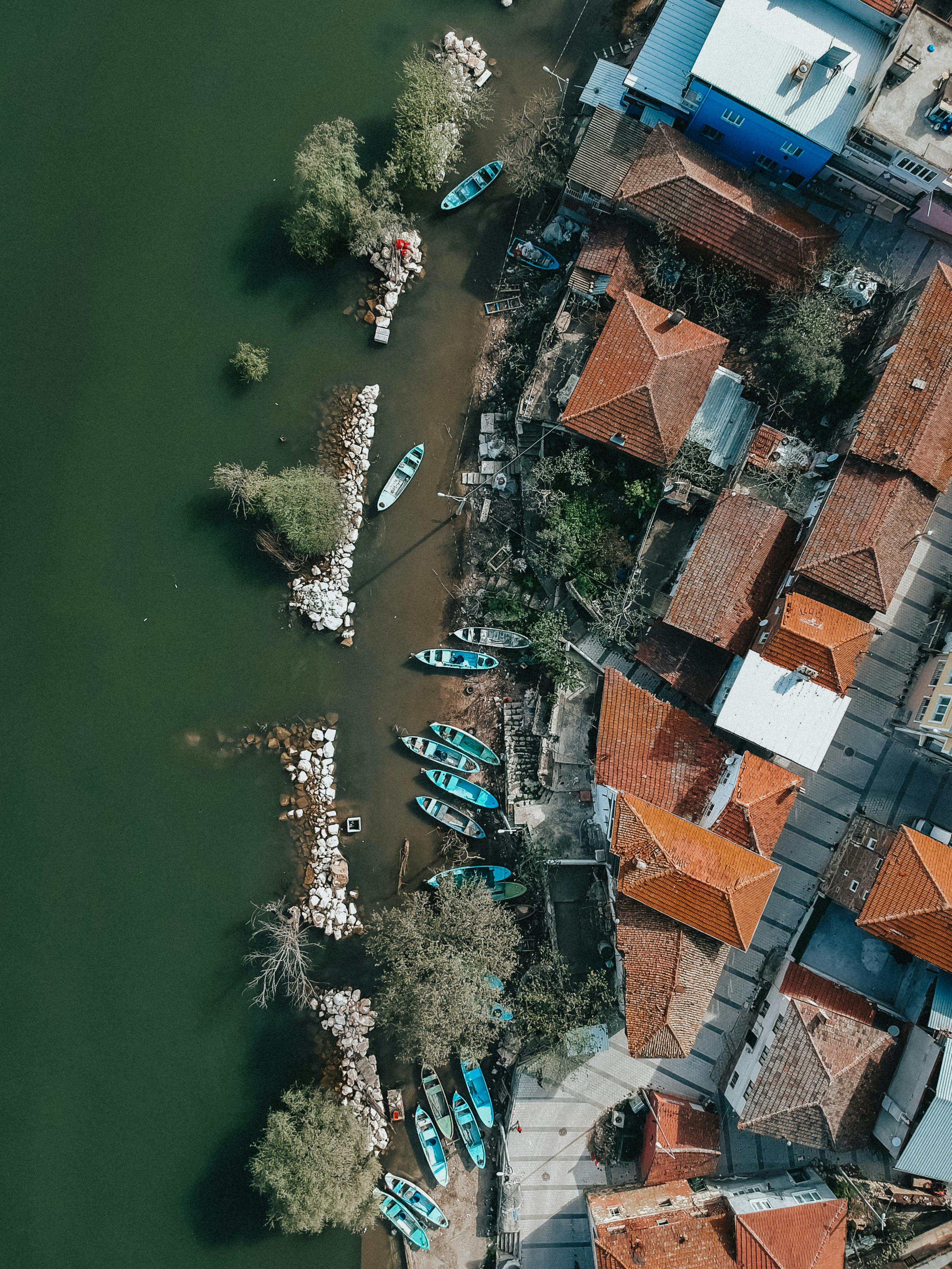 Aerial View of a Harbor · Free Stock Photo