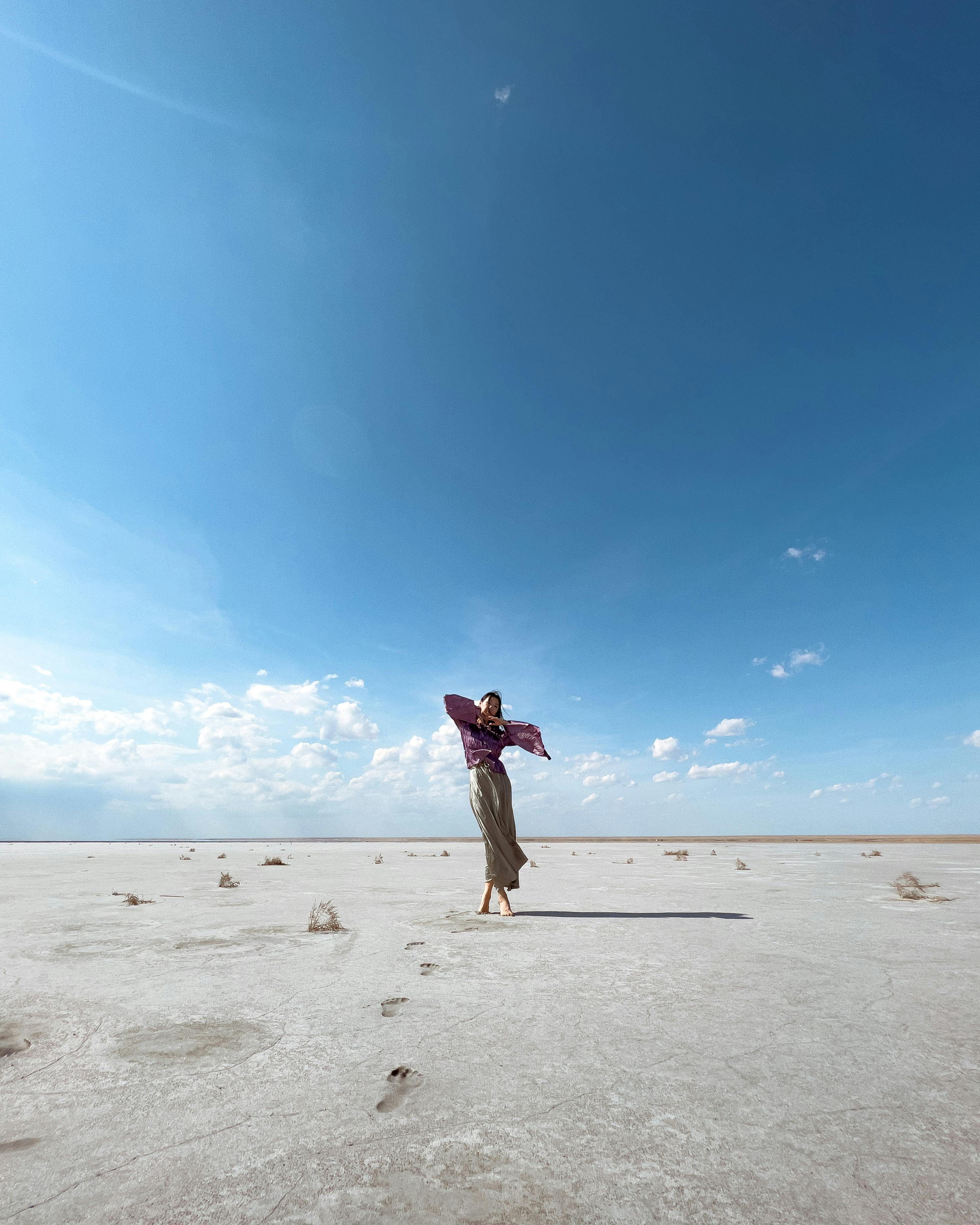 Woman Posing on Desert · Free Stock Photo
