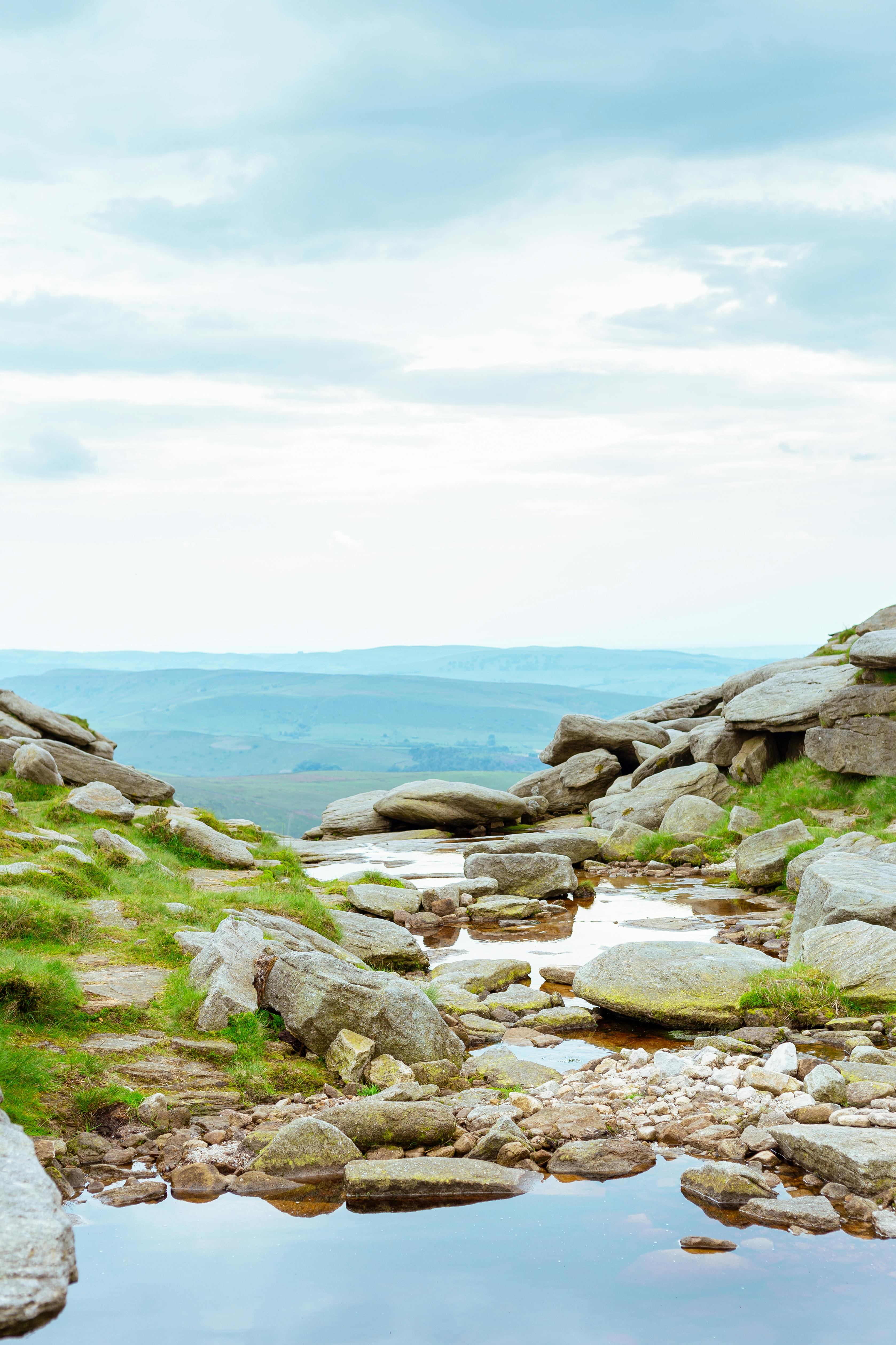 Gray Rocks on River · Free Stock Photo
