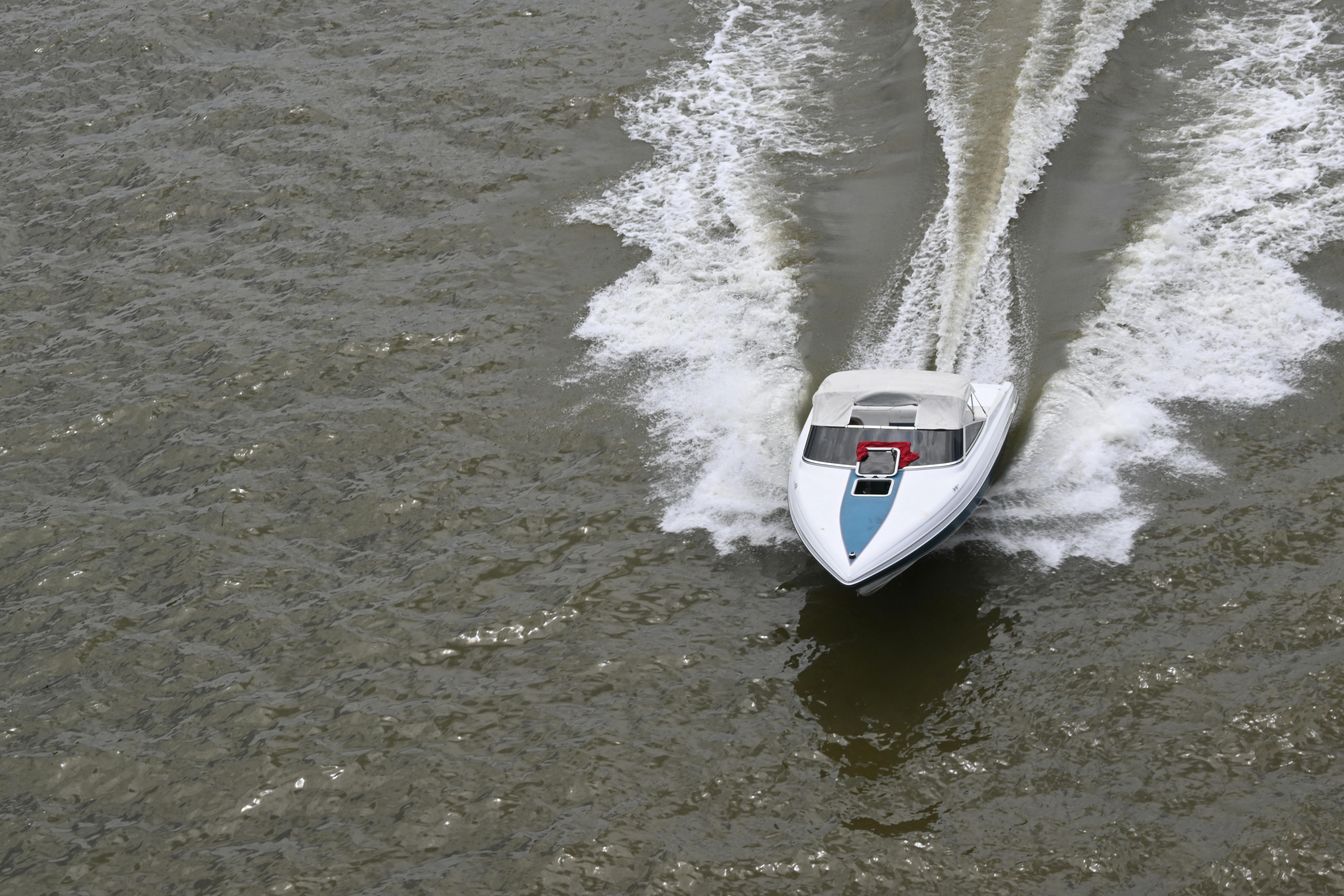 Close-up of a Speed Boat in the Water · Free Stock Photo