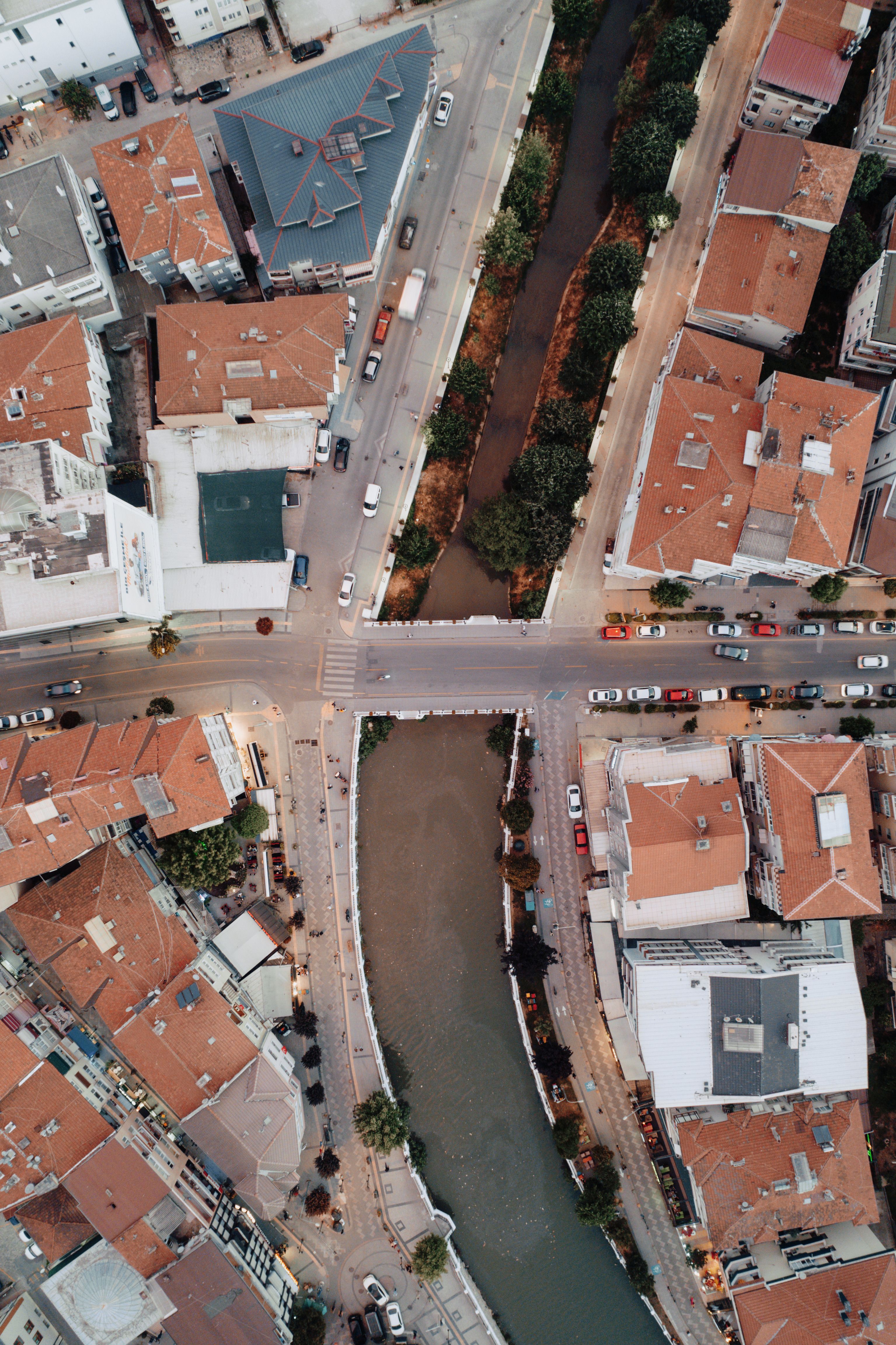 Birds Eye View of Concrete Mixer Truck · Free Stock Photo