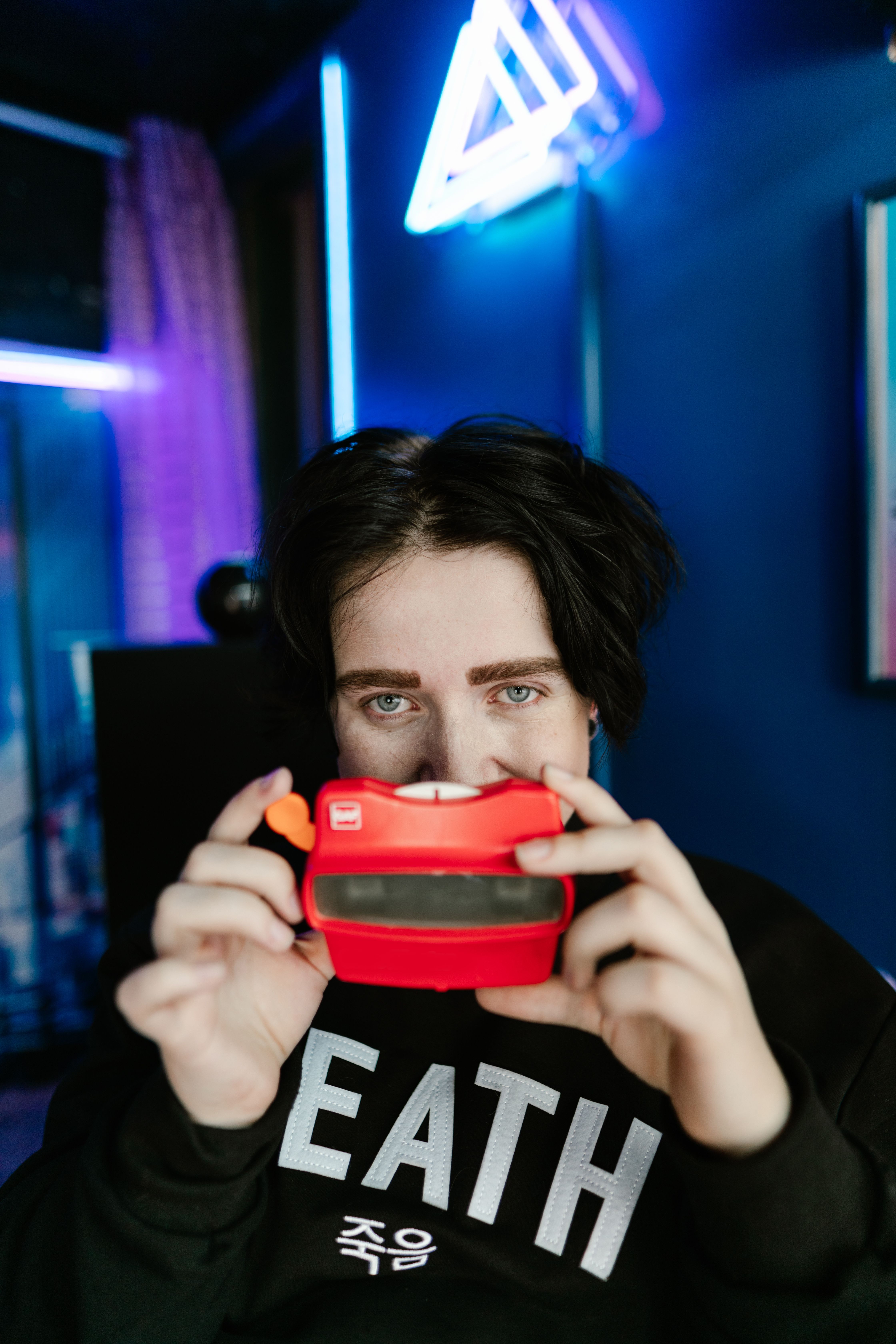 Man with Toy Camera · Free Stock Photo