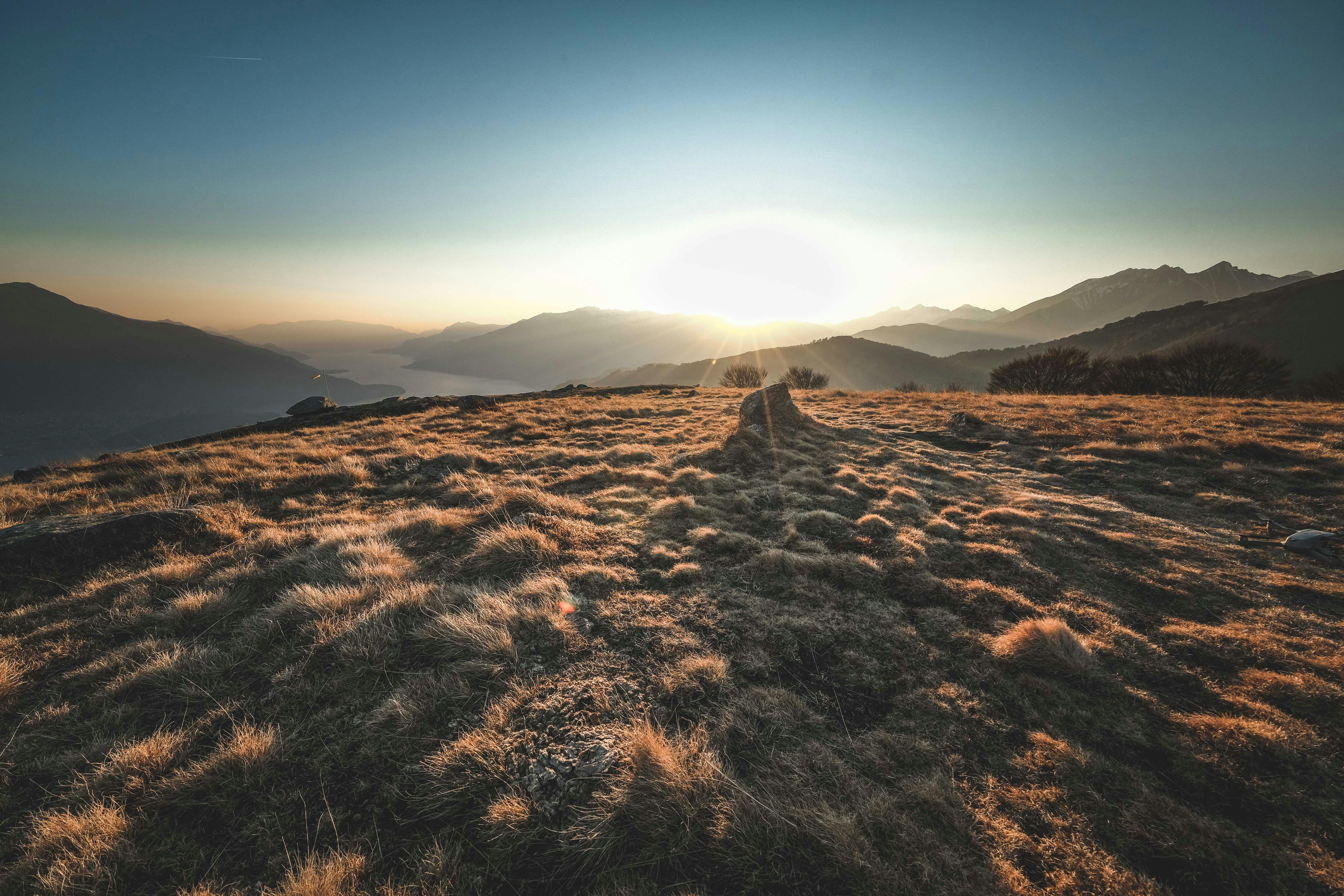 Scenic View of Mountains during Sunset · Free Stock Photo