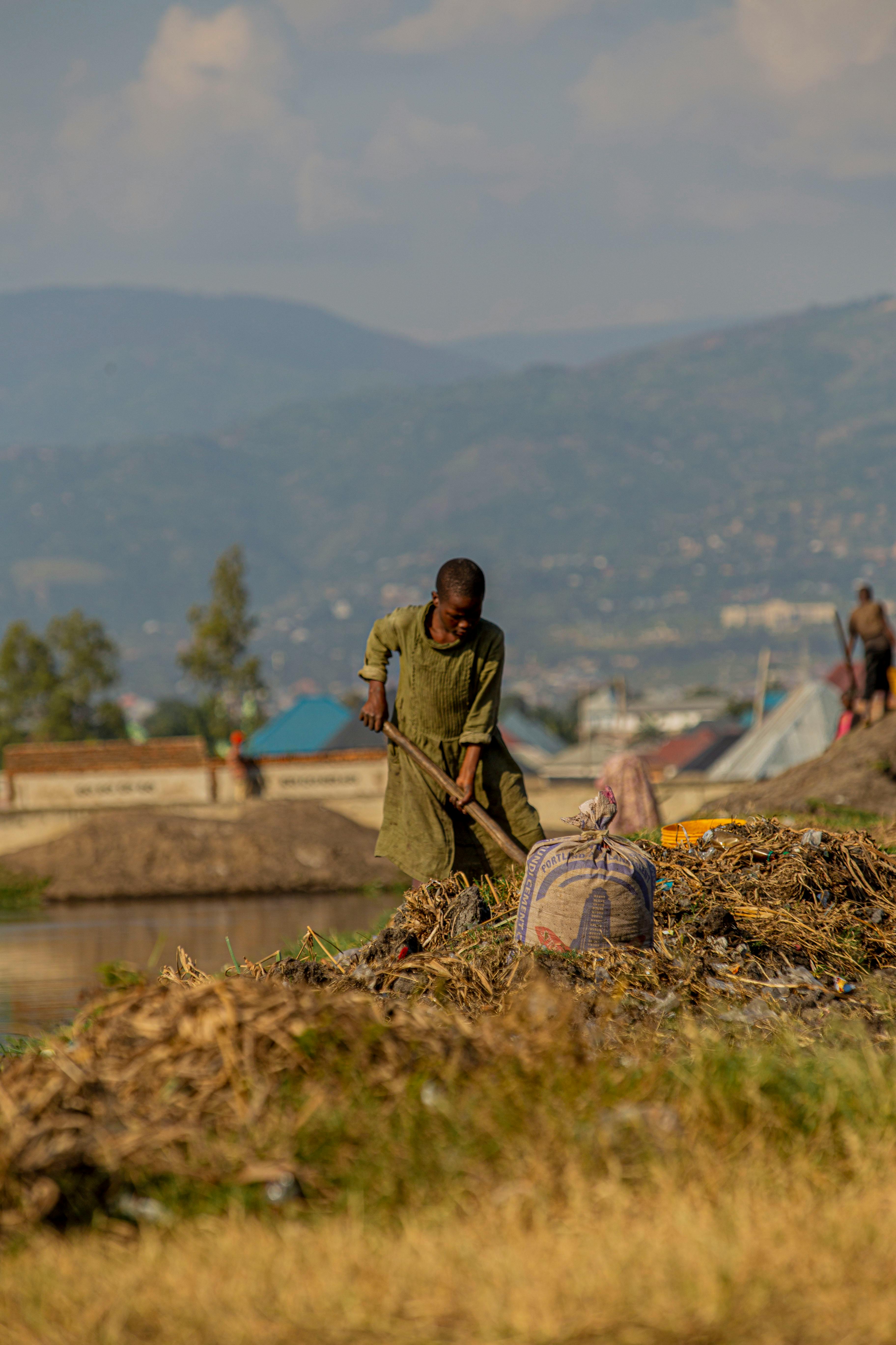 Girl Working in Countryside · Free Stock Photo