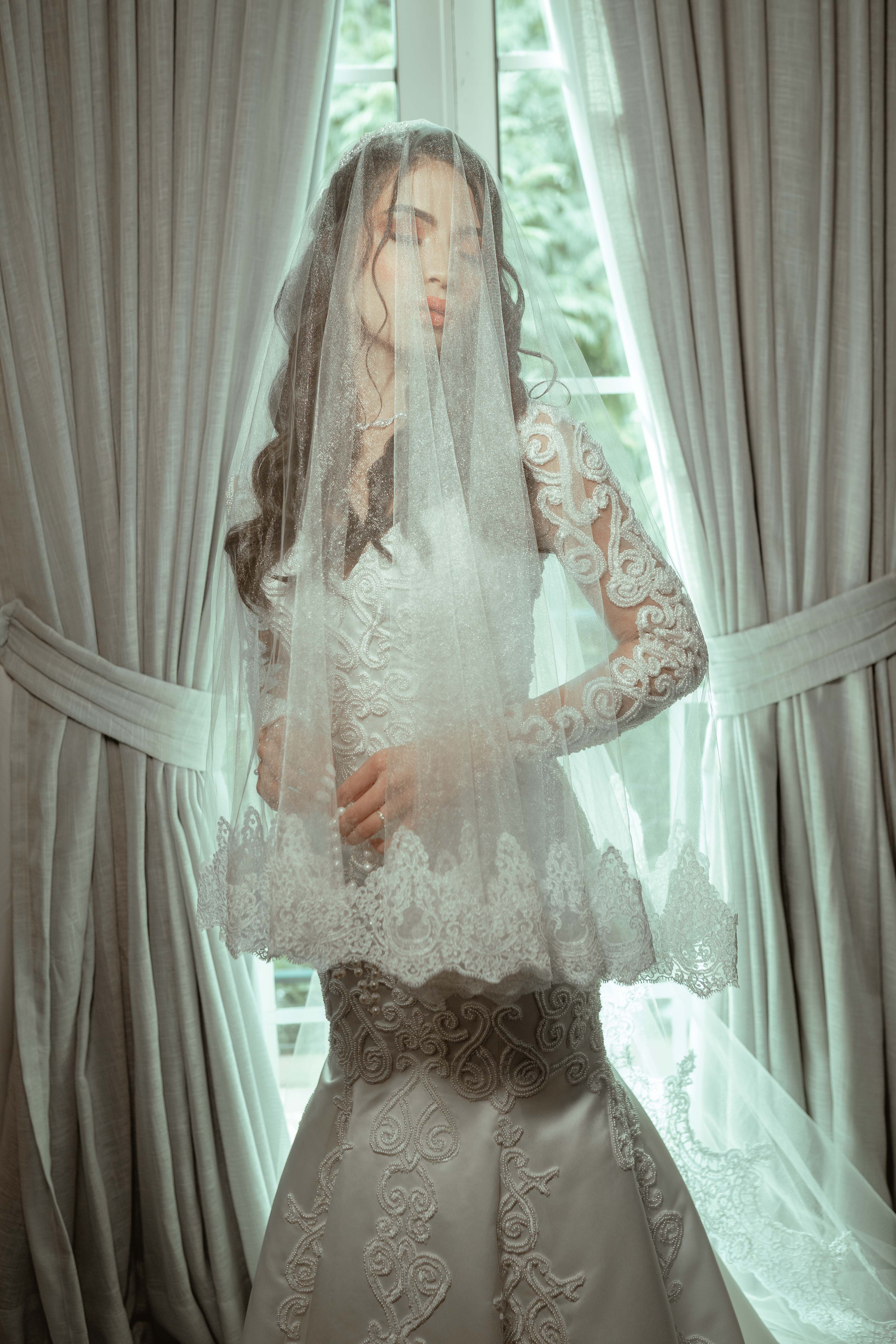 A Bride in Her Wedding Gown · Free Stock Photo