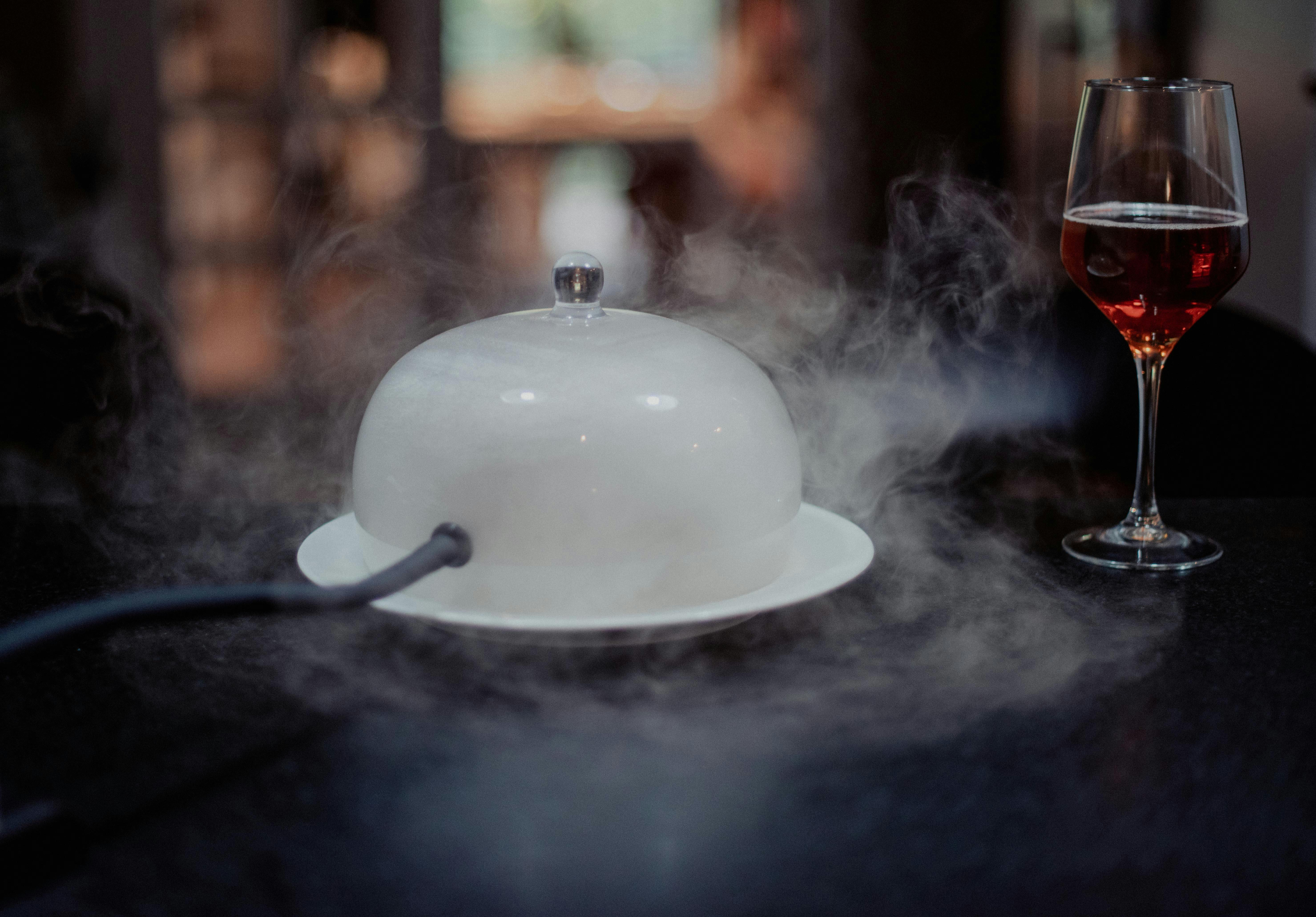 A Glass Smoker on the White Plate · Free Stock Photo