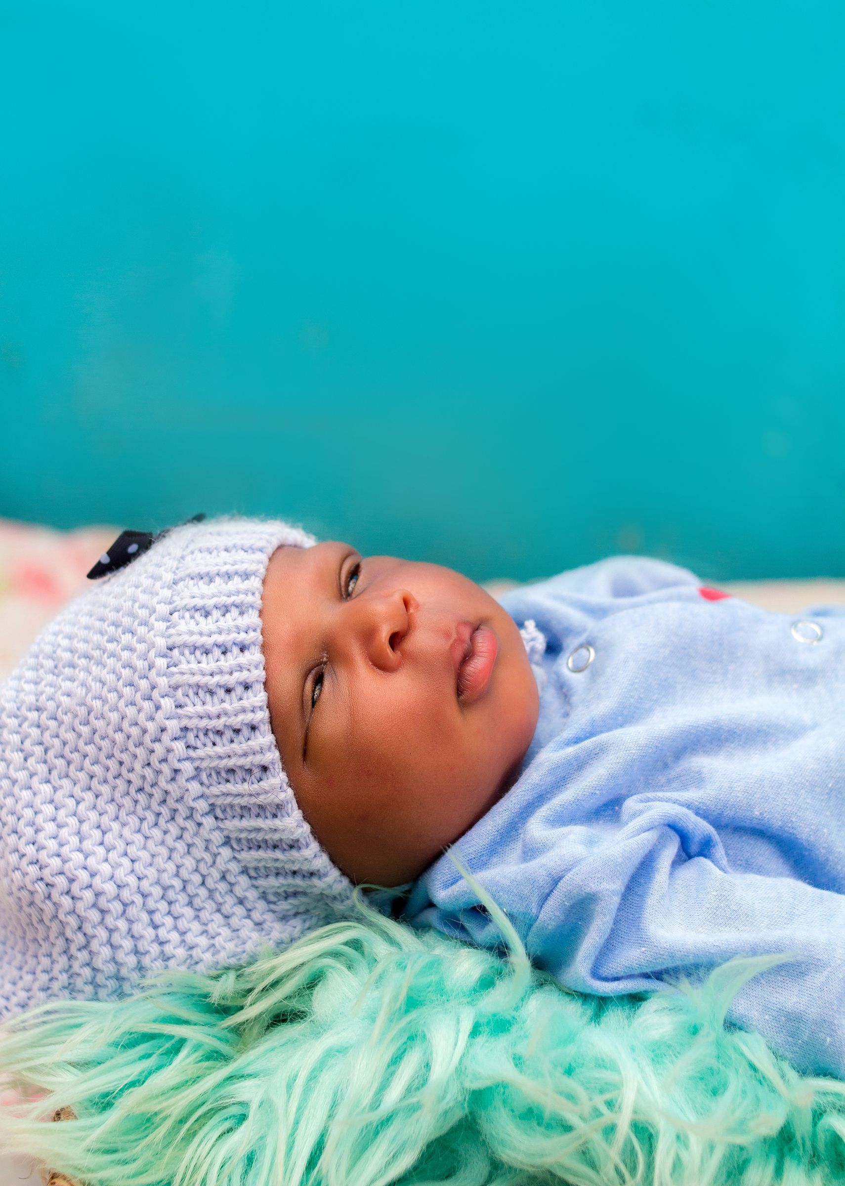 Sleeping Baby Wearing Blue Baby Beanie · Free Stock Photo