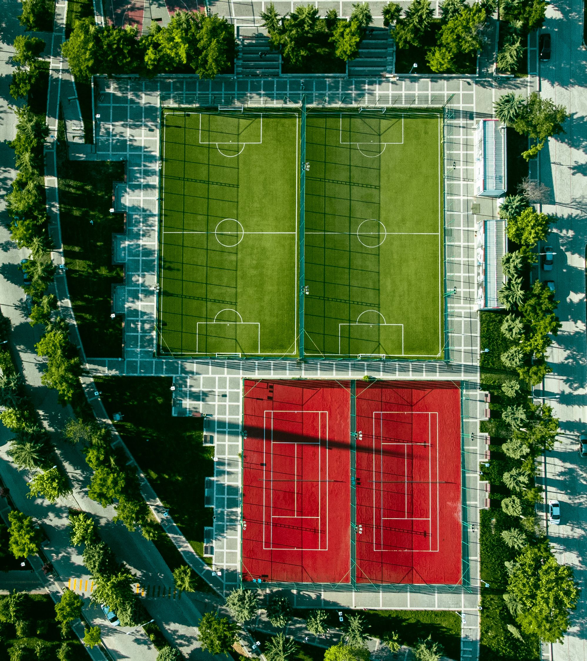 Aerial View of a Football Stadium · Free Stock Photo