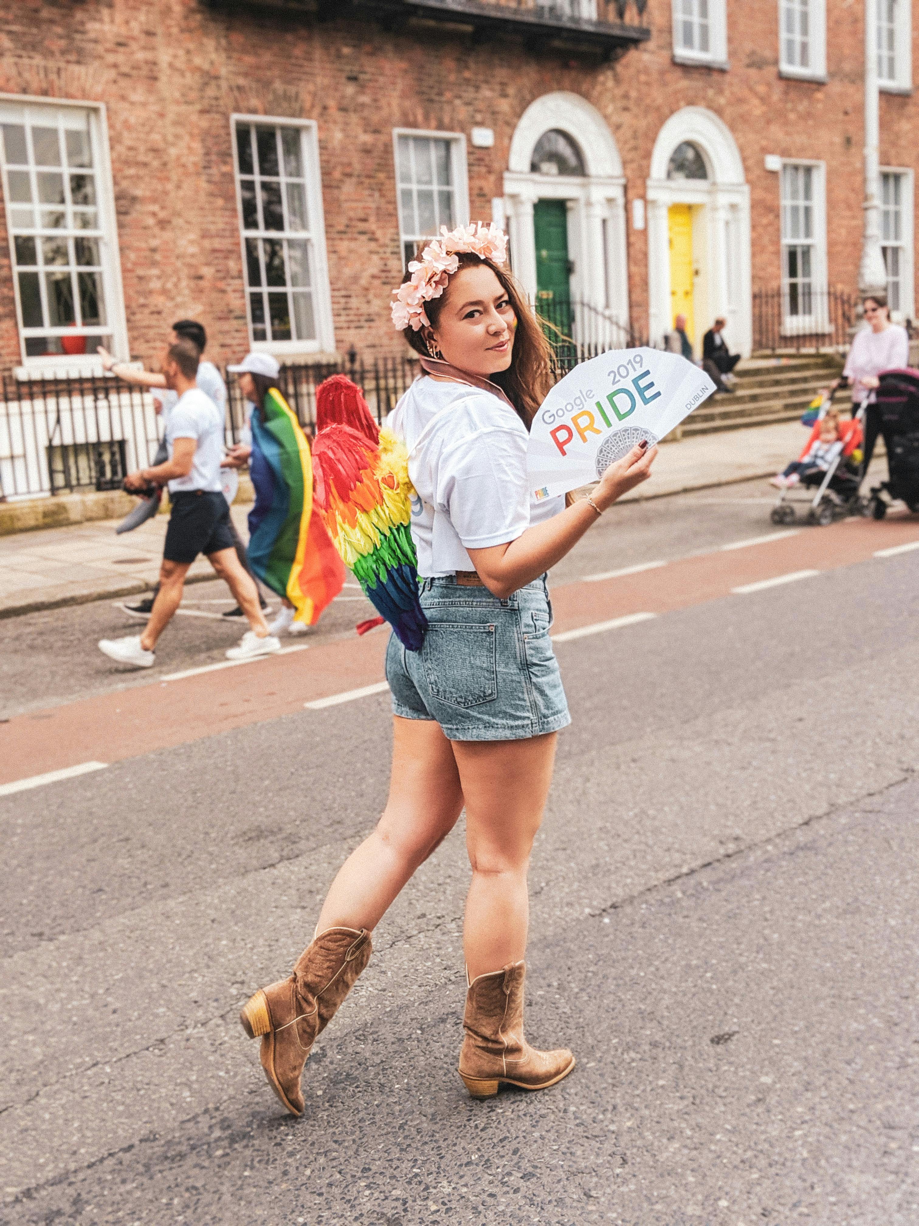 Woman during Parade in City · Free Stock Photo
