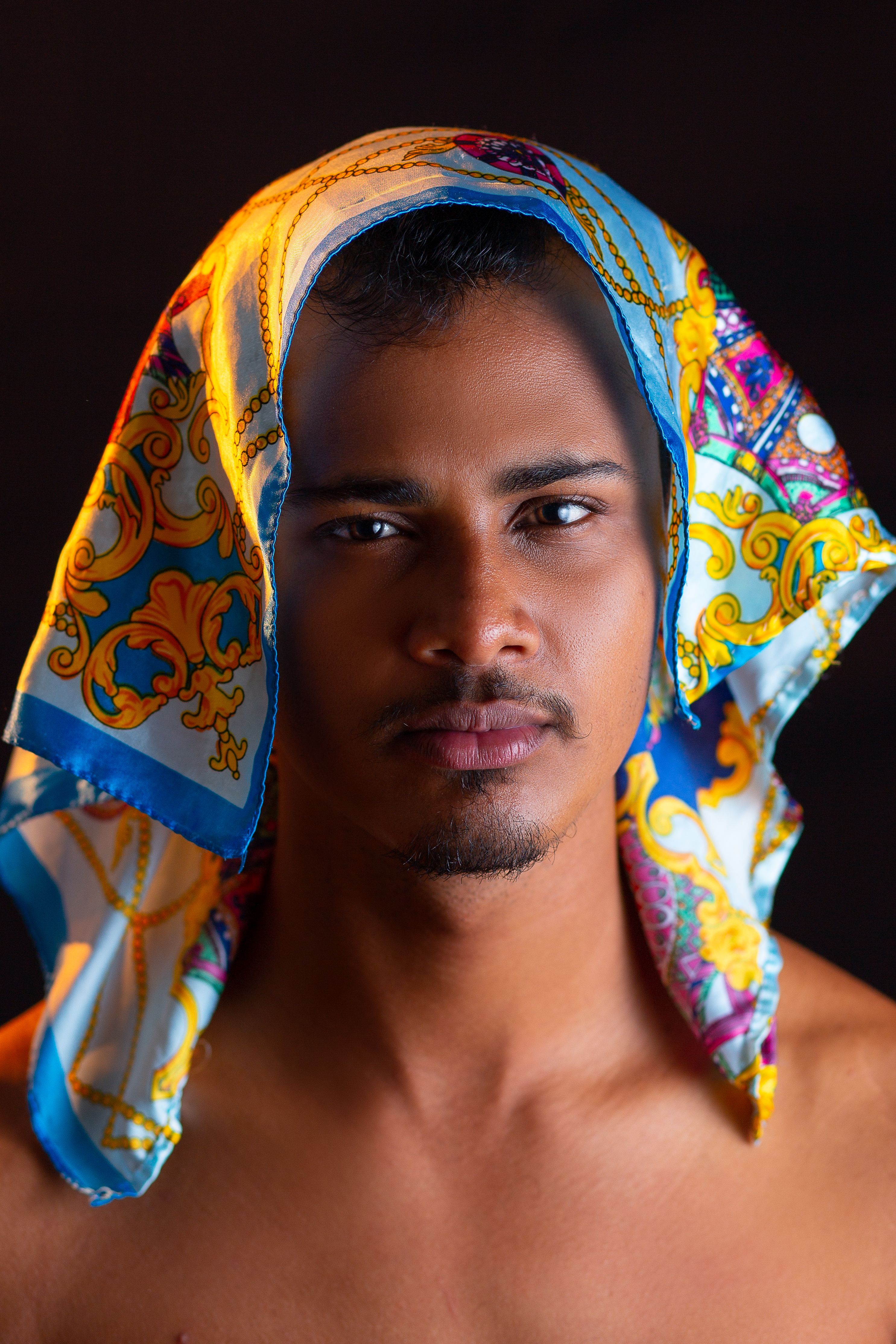 A Man with a Cloth on his Head · Free Stock Photo