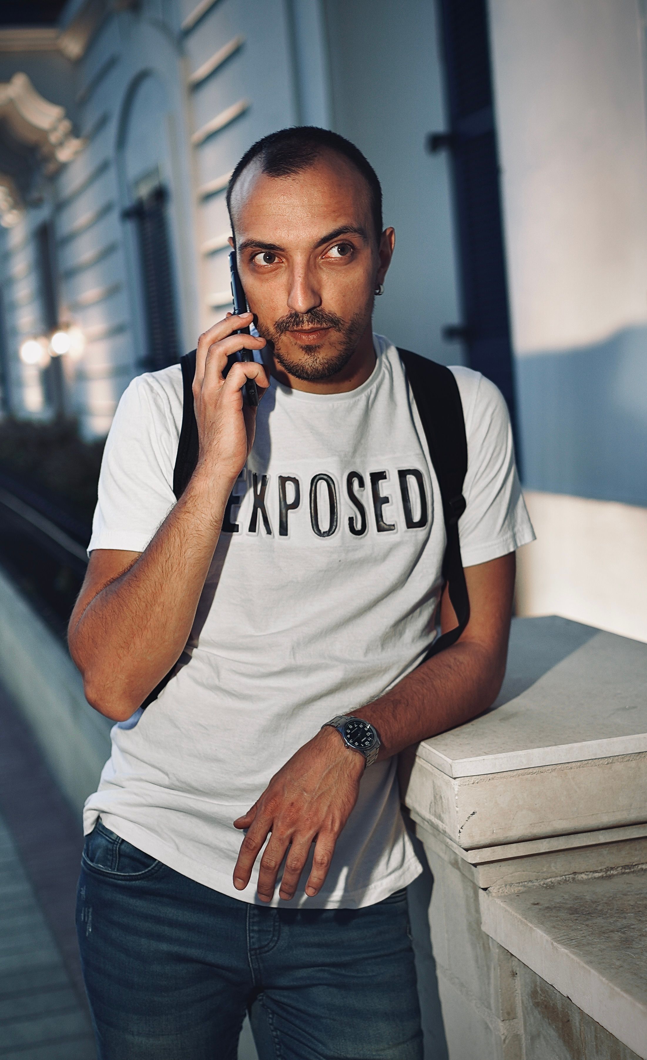 Man Standing While Talking on Phone · Free Stock Photo
