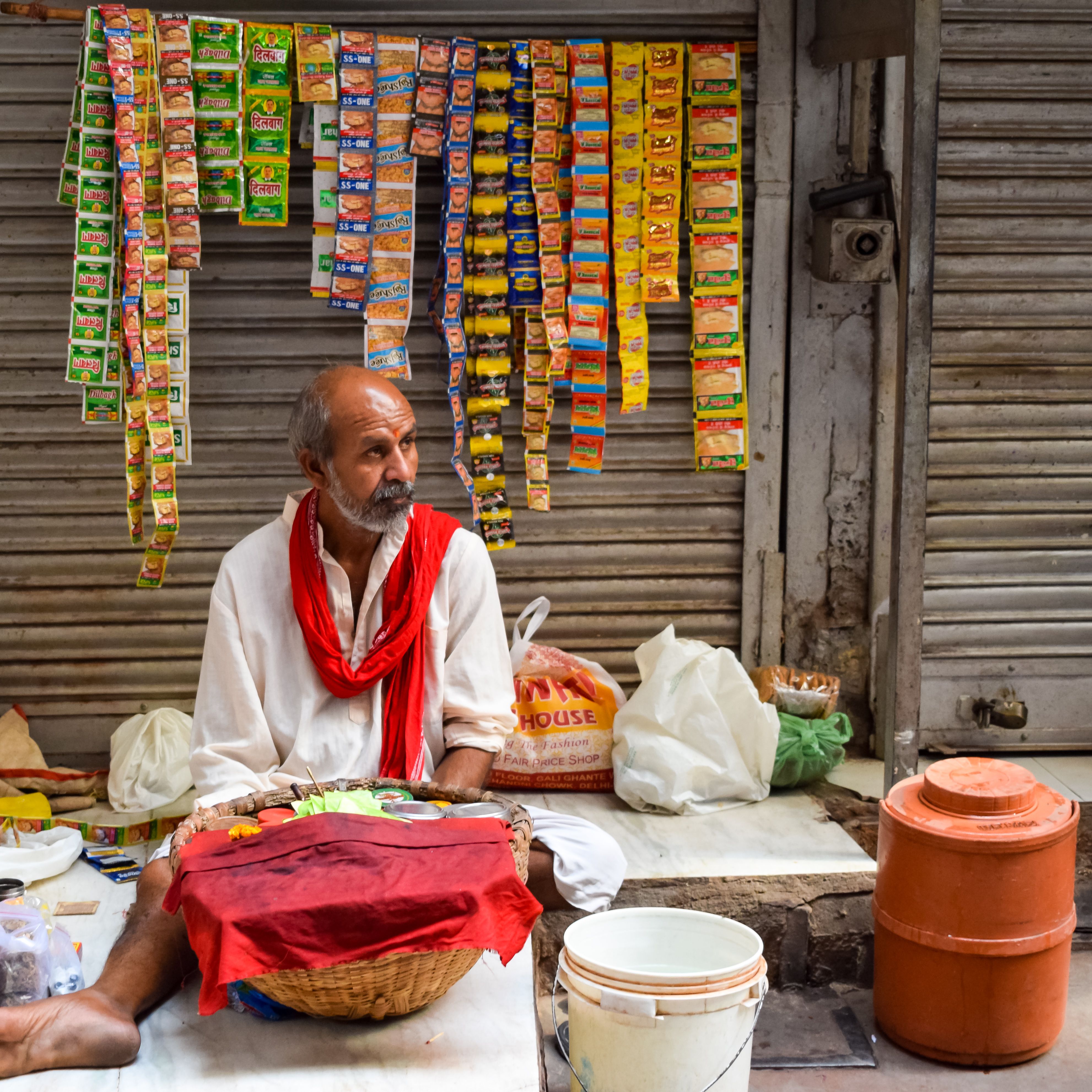 Elderly Street Merchant · Free Stock Photo