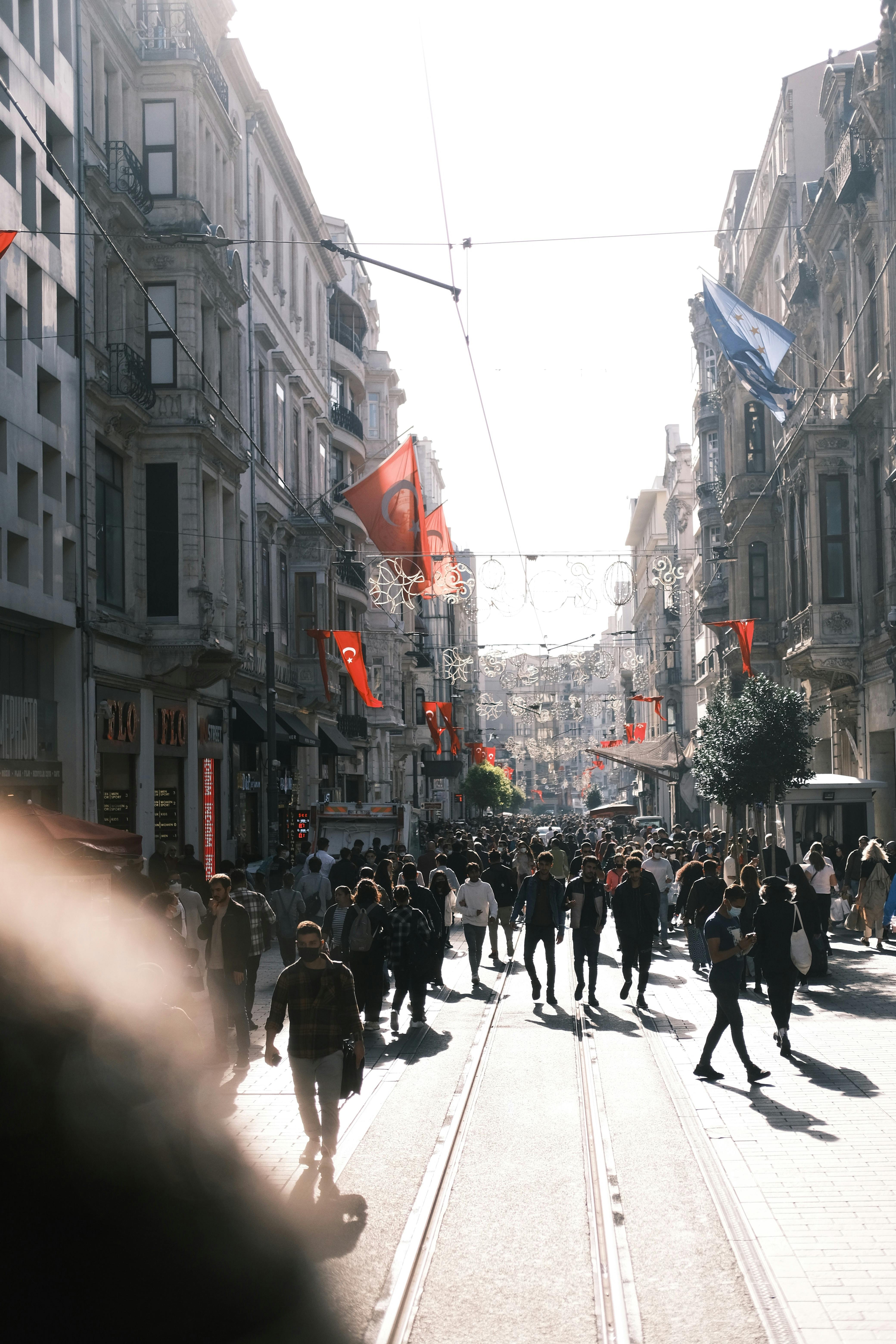 People Walking on the Street in Turkey · Free Stock Photo