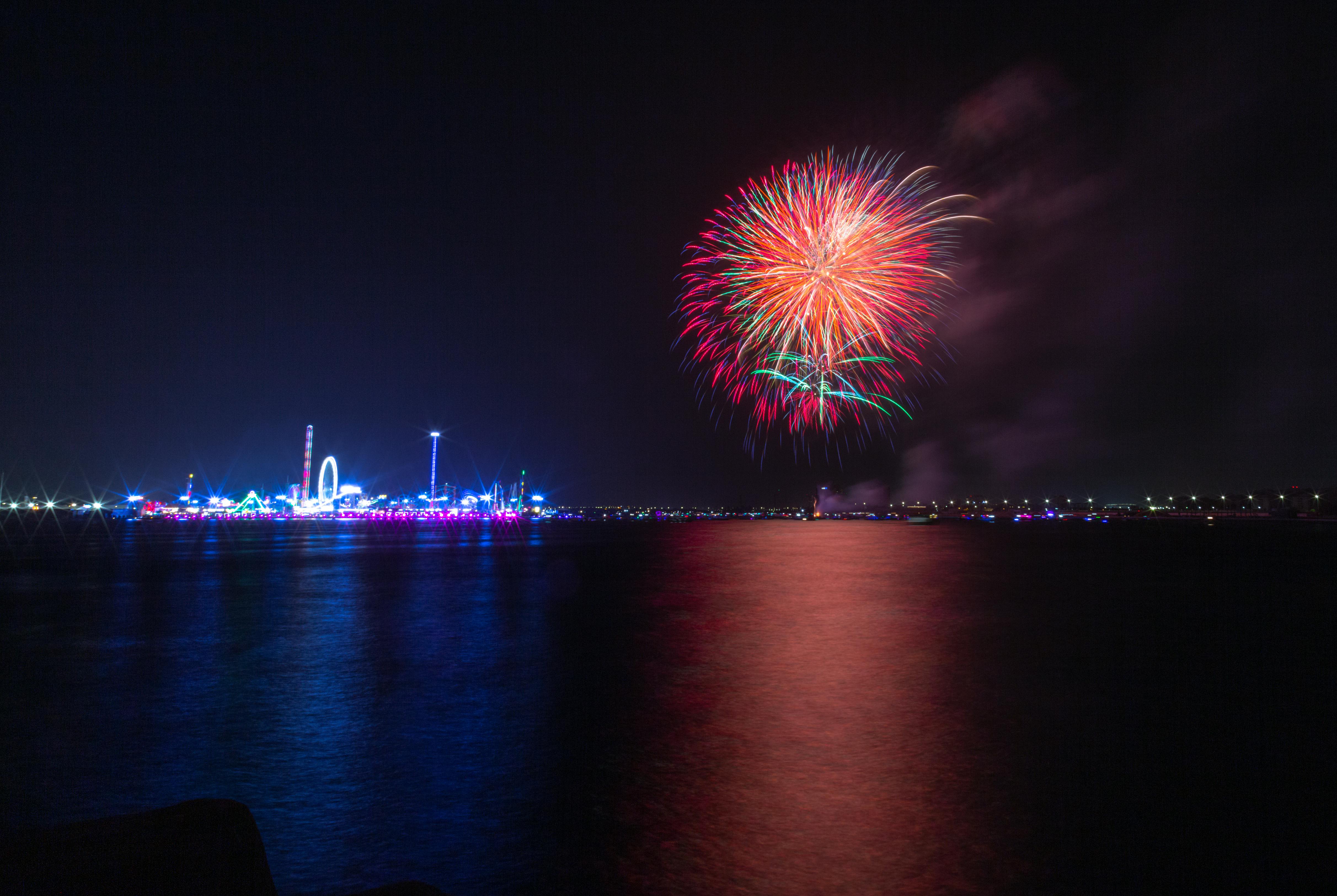 Red and Yellow Fireworks Display during Nighttime · Free Stock Photo