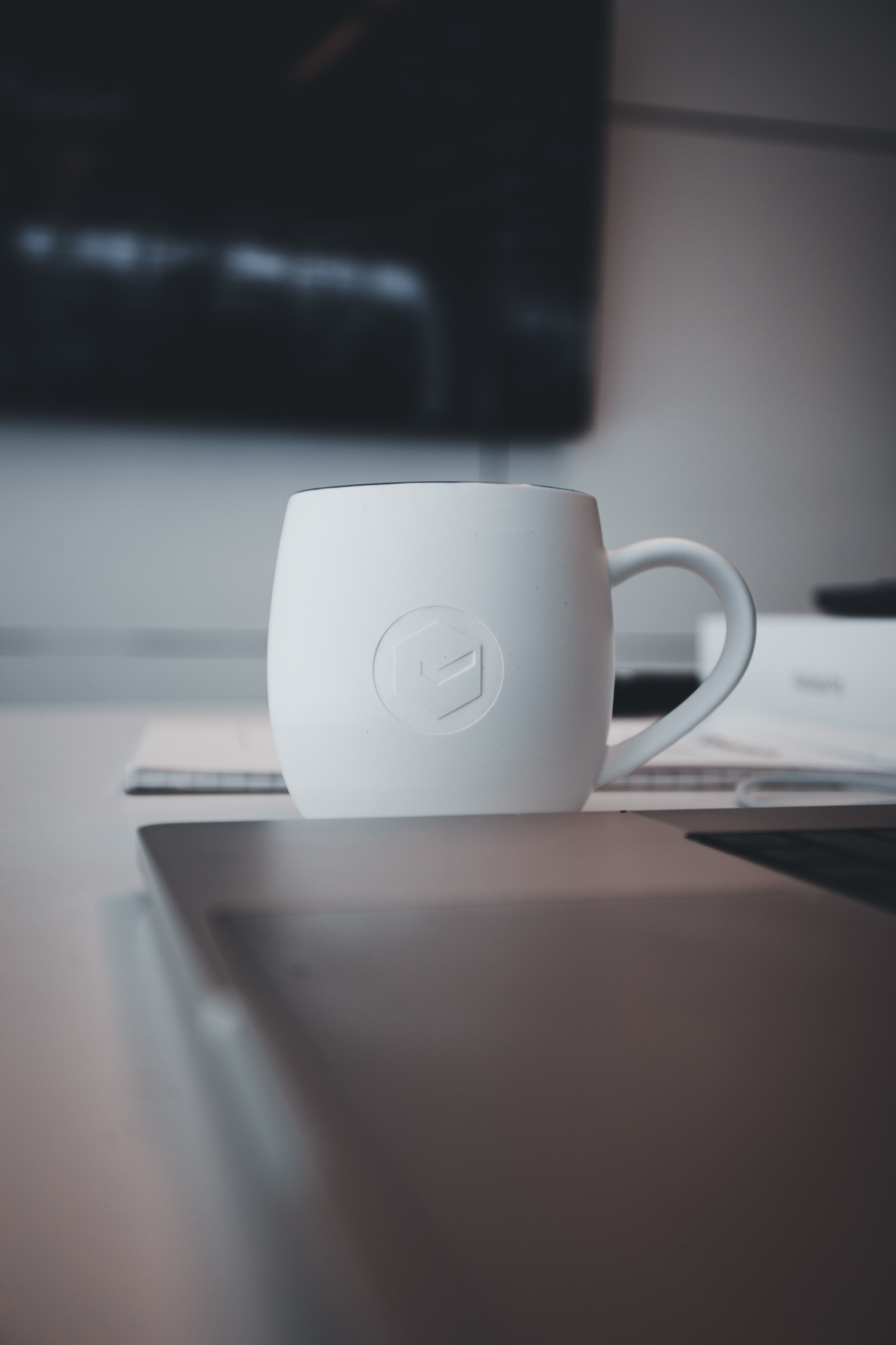 Coffee in White Mug on Desk · Free Stock Photo
