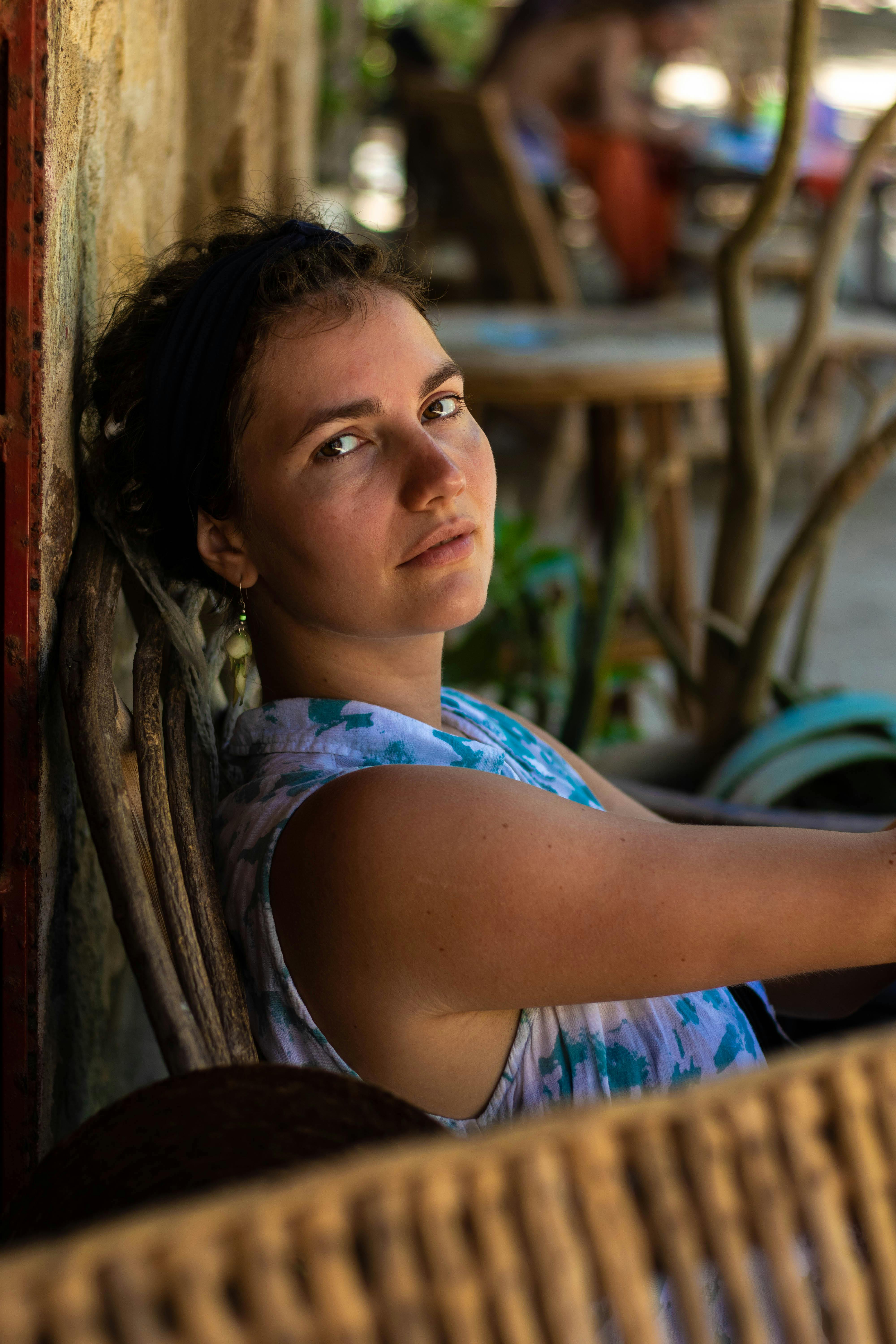 Projection of Numbers on a Woman's Face · Free Stock Photo