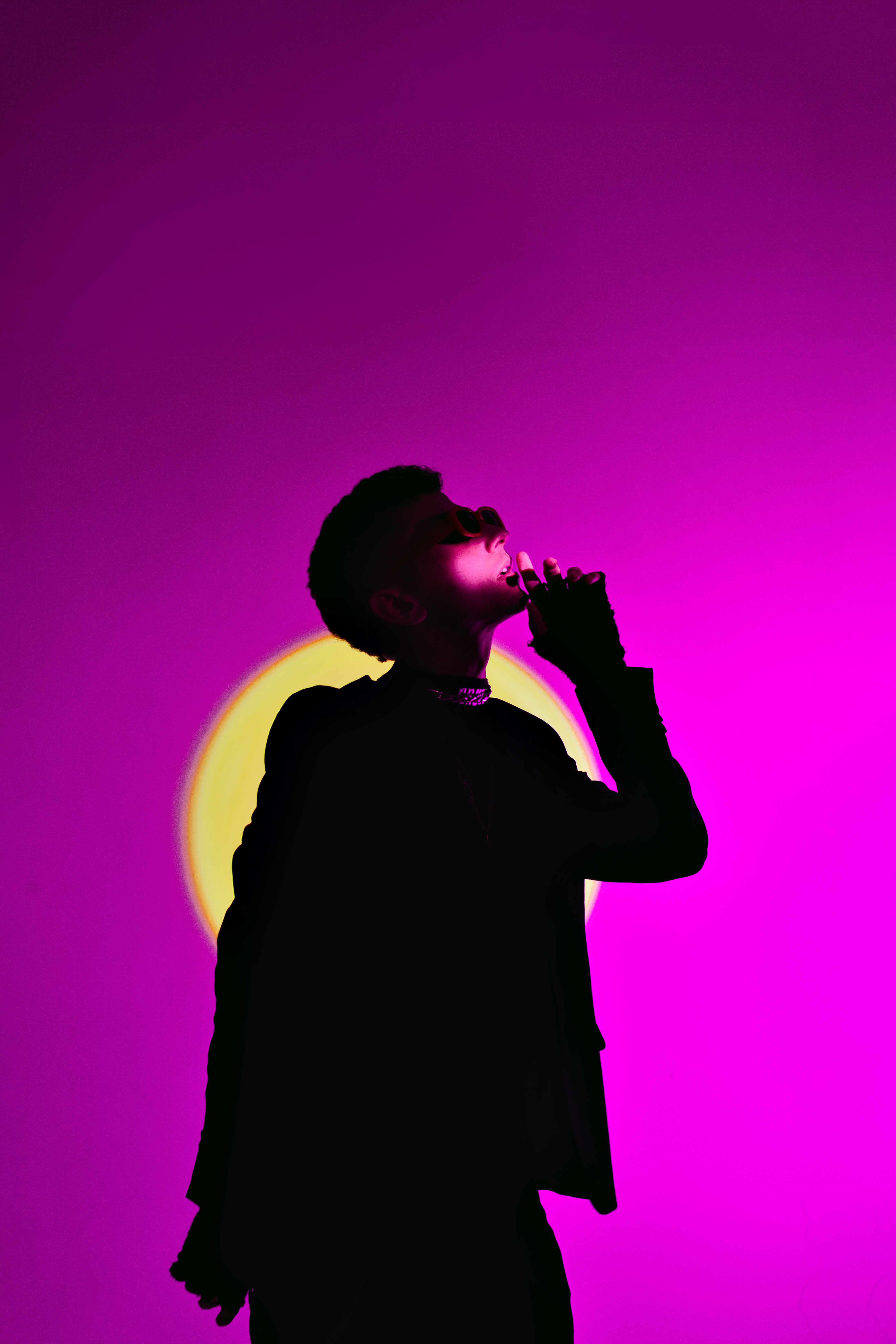 Man Standing on Pink Background · Free Stock Photo