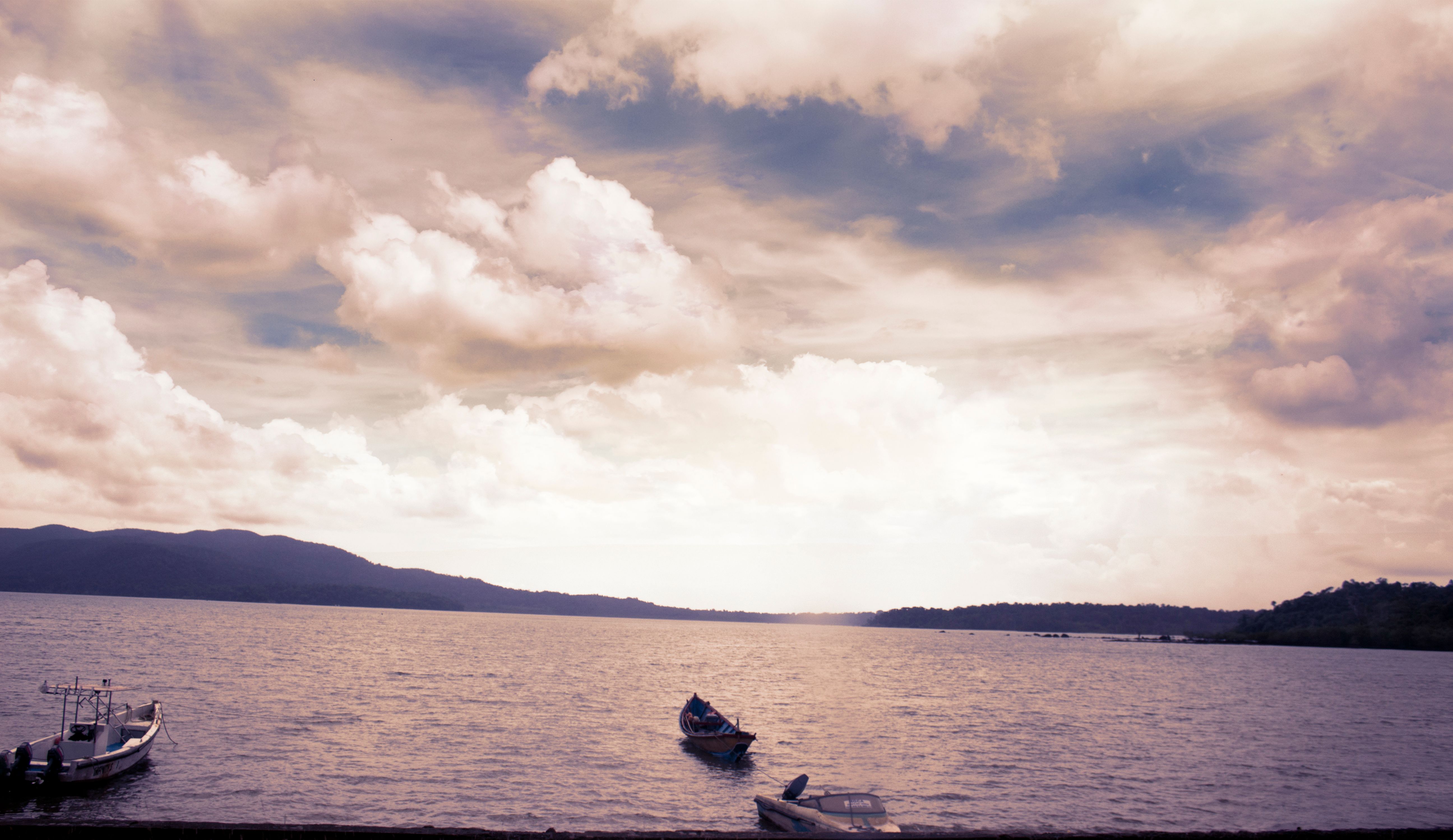 Free stock photo of beach, boat, cloud