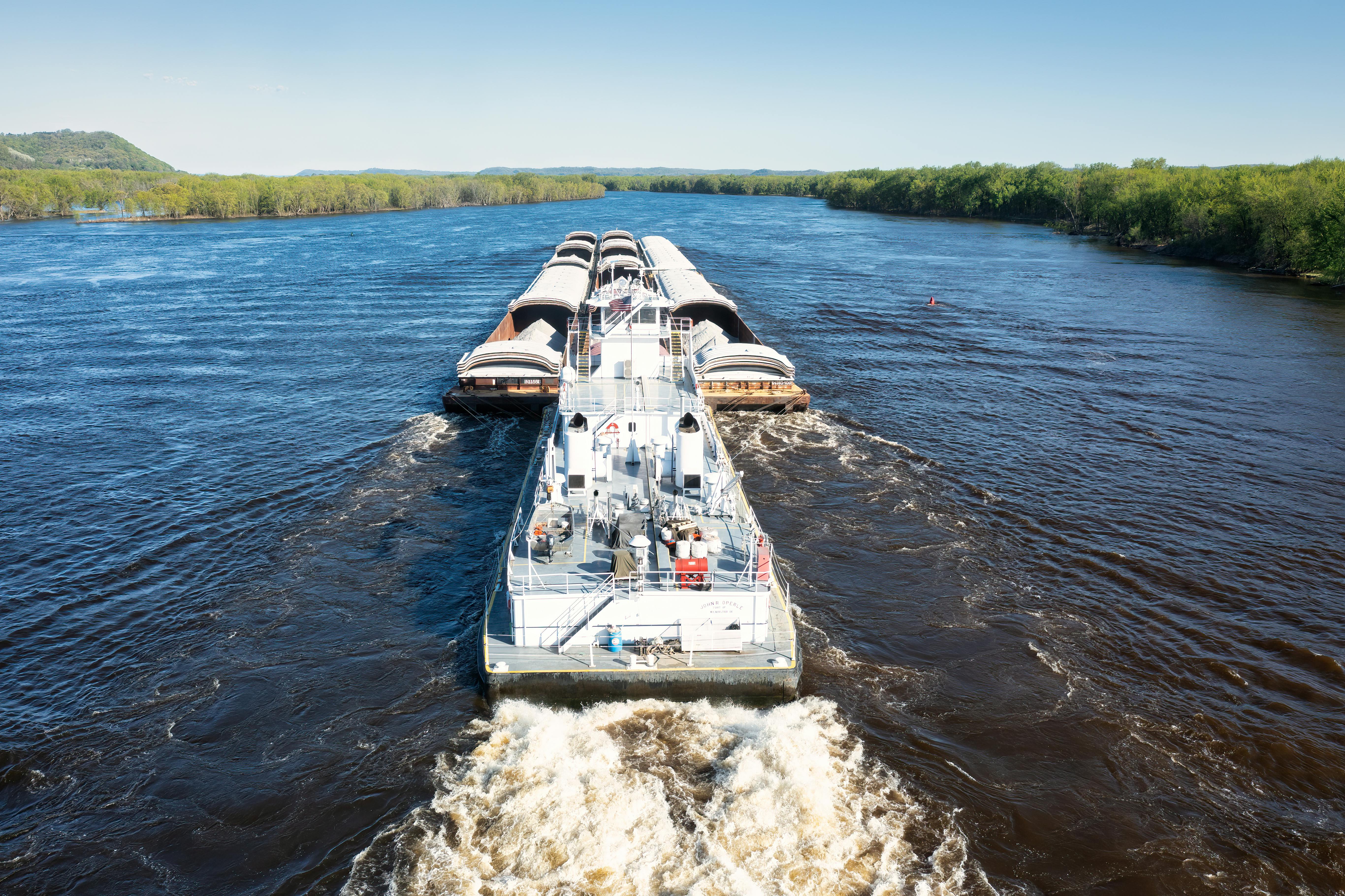 Barge on River · Free Stock Photo