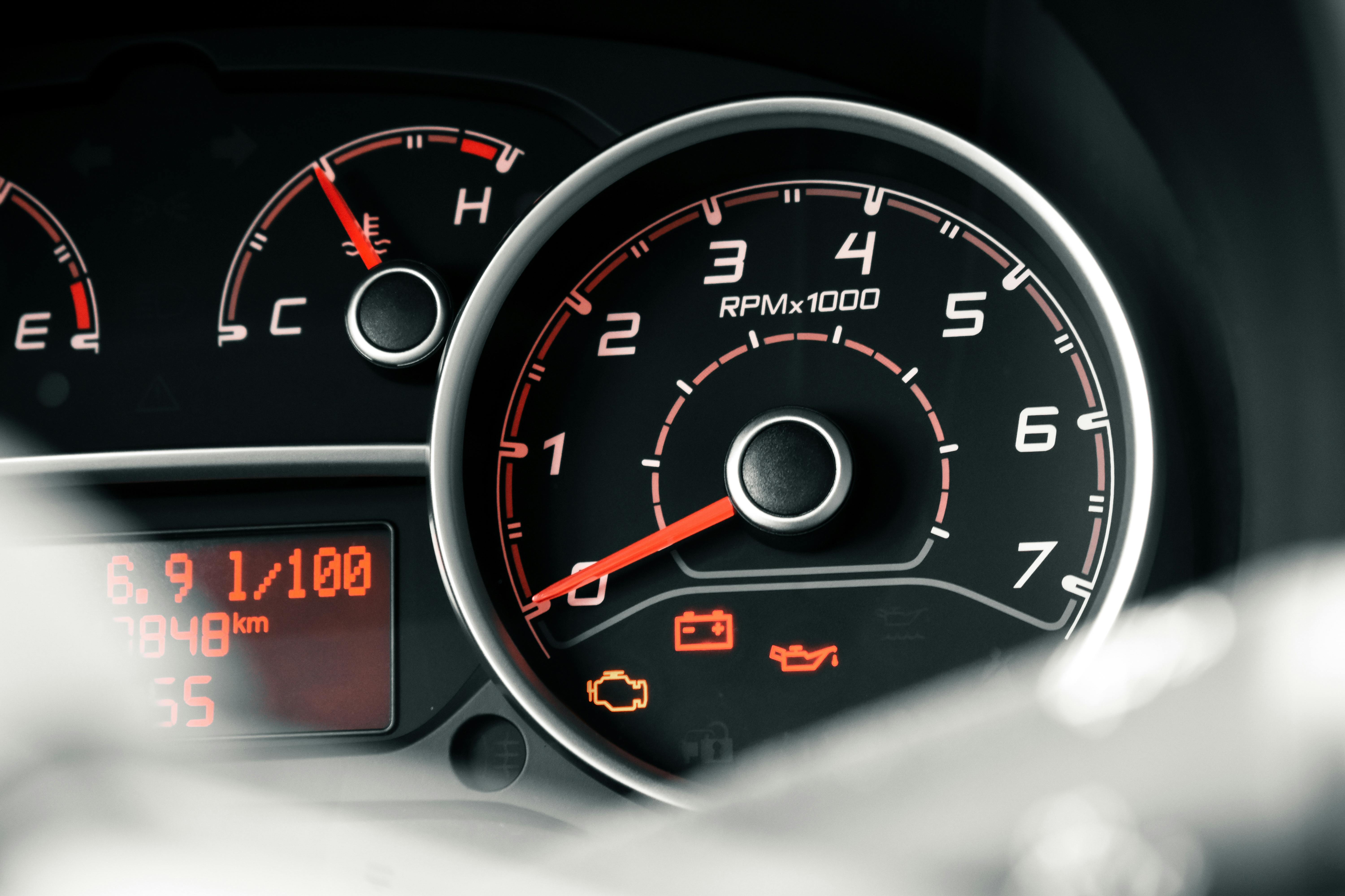 Selective Focus Photography of a Speedometer · Free Stock Photo