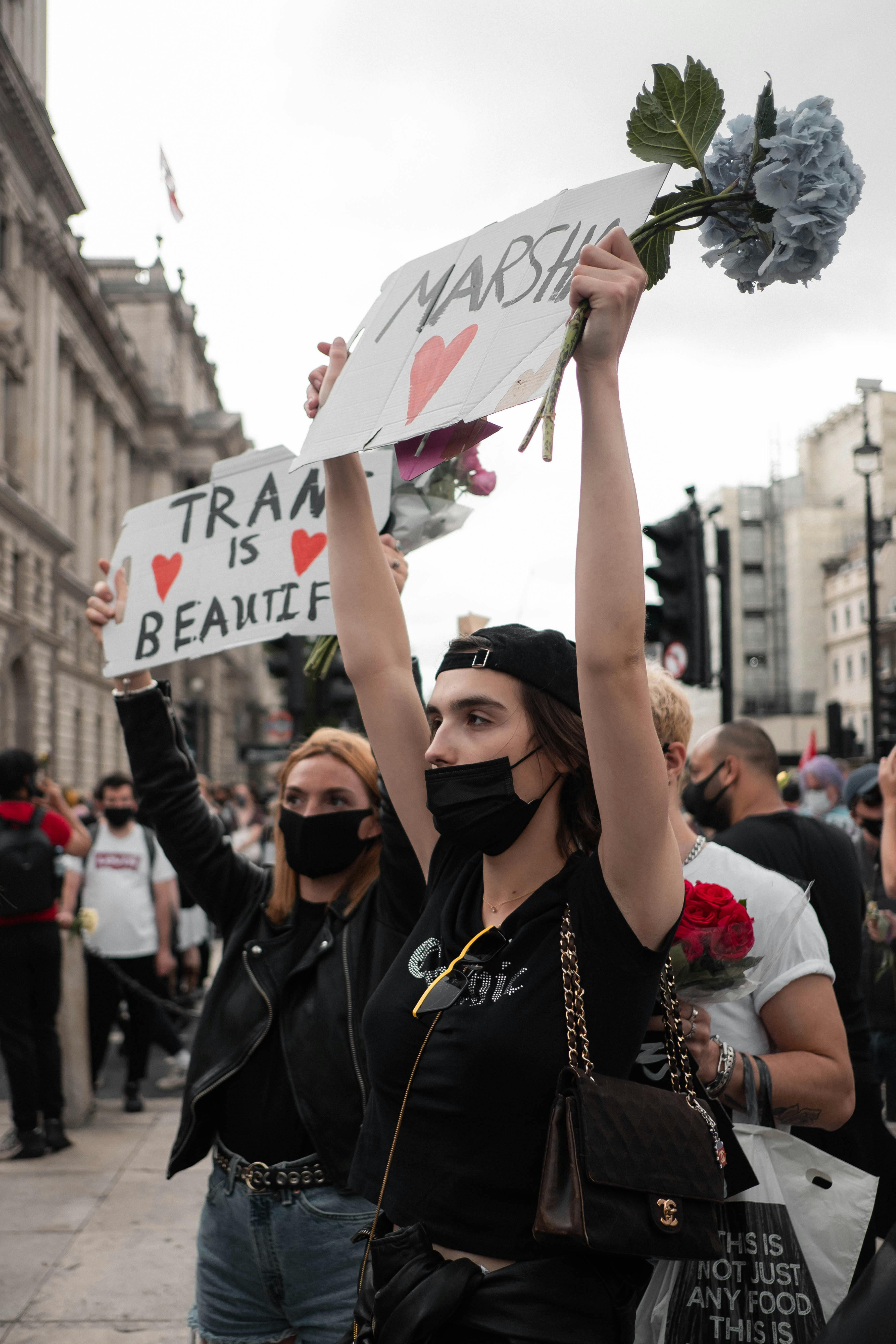 People in Masks Protesting · Free Stock Photo
