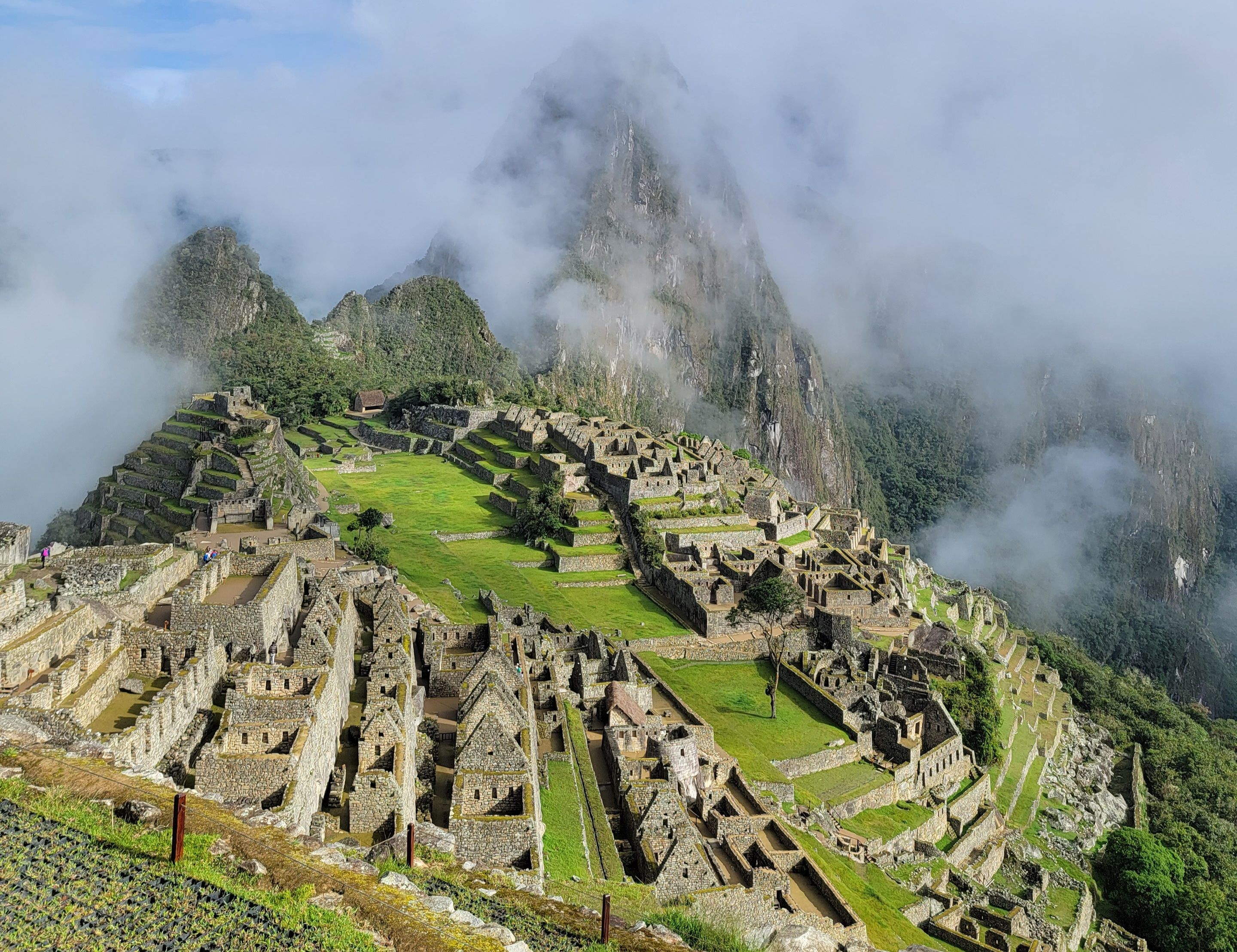 Top View of Ancient Ruins Under White Cloudy Sky · Free Stock Photo