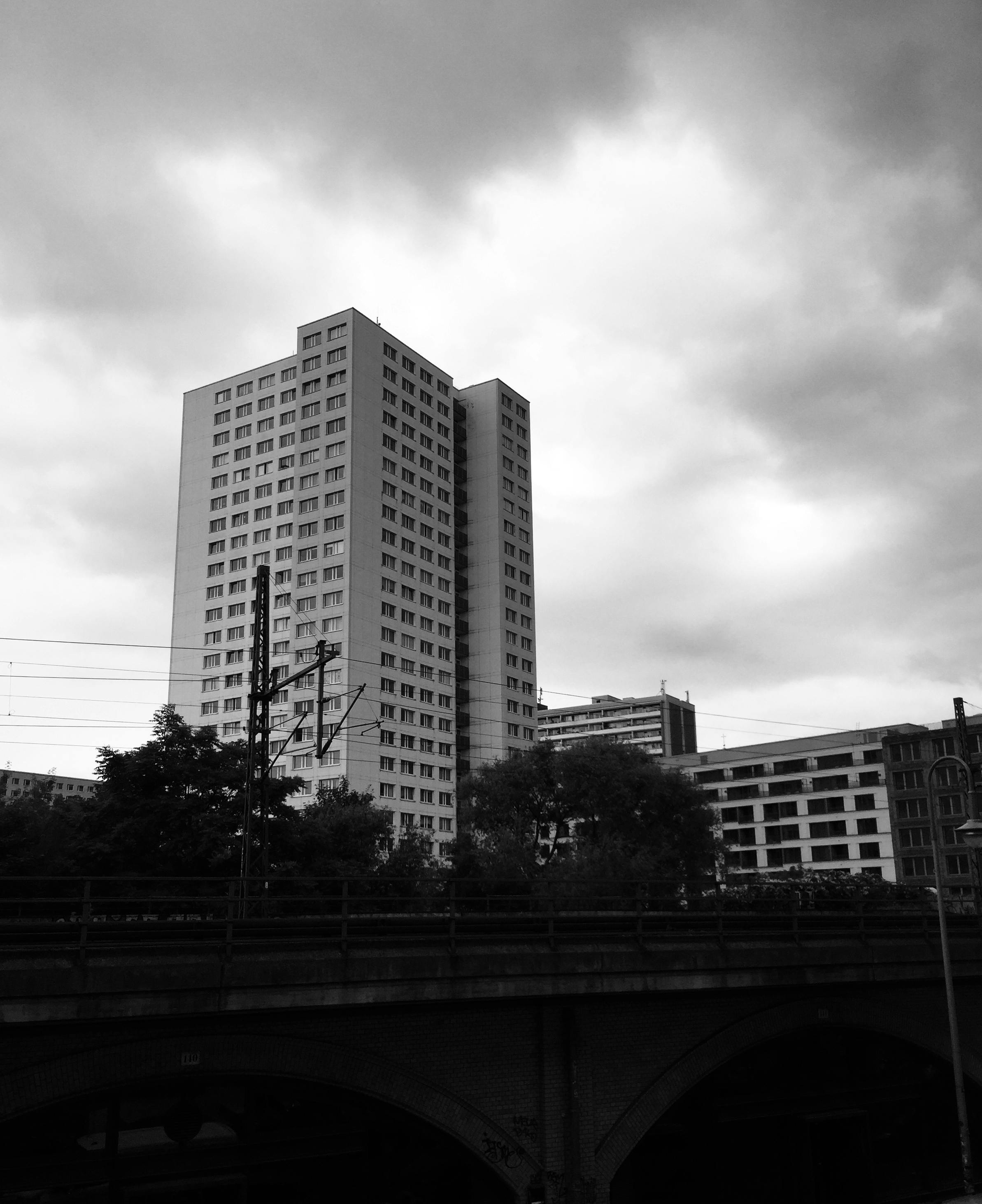 Grayscale Photo of High Rise Building · Free Stock Photo
